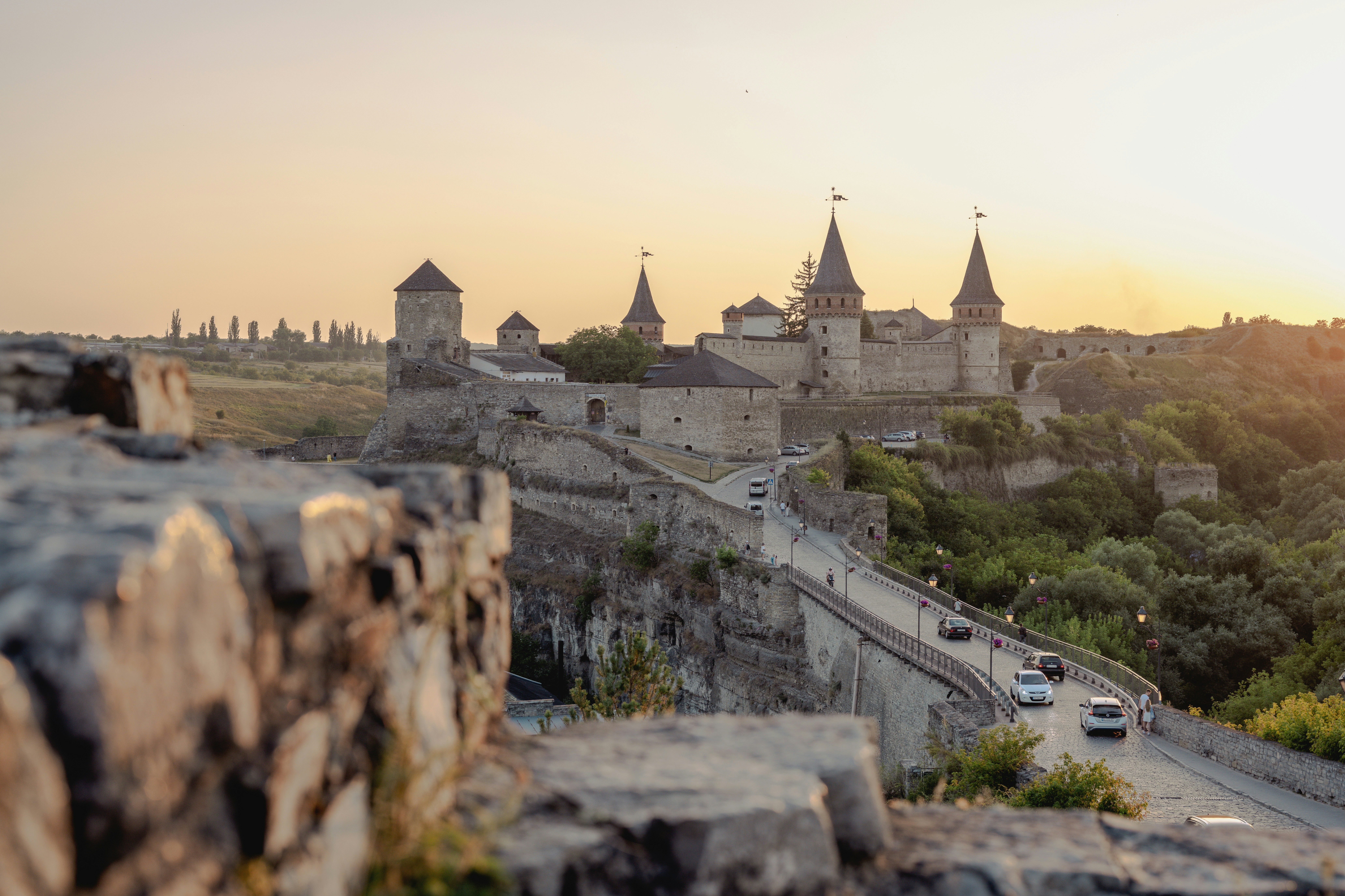 Sunset over the Stone Citadel: A Winding Way to the Towers