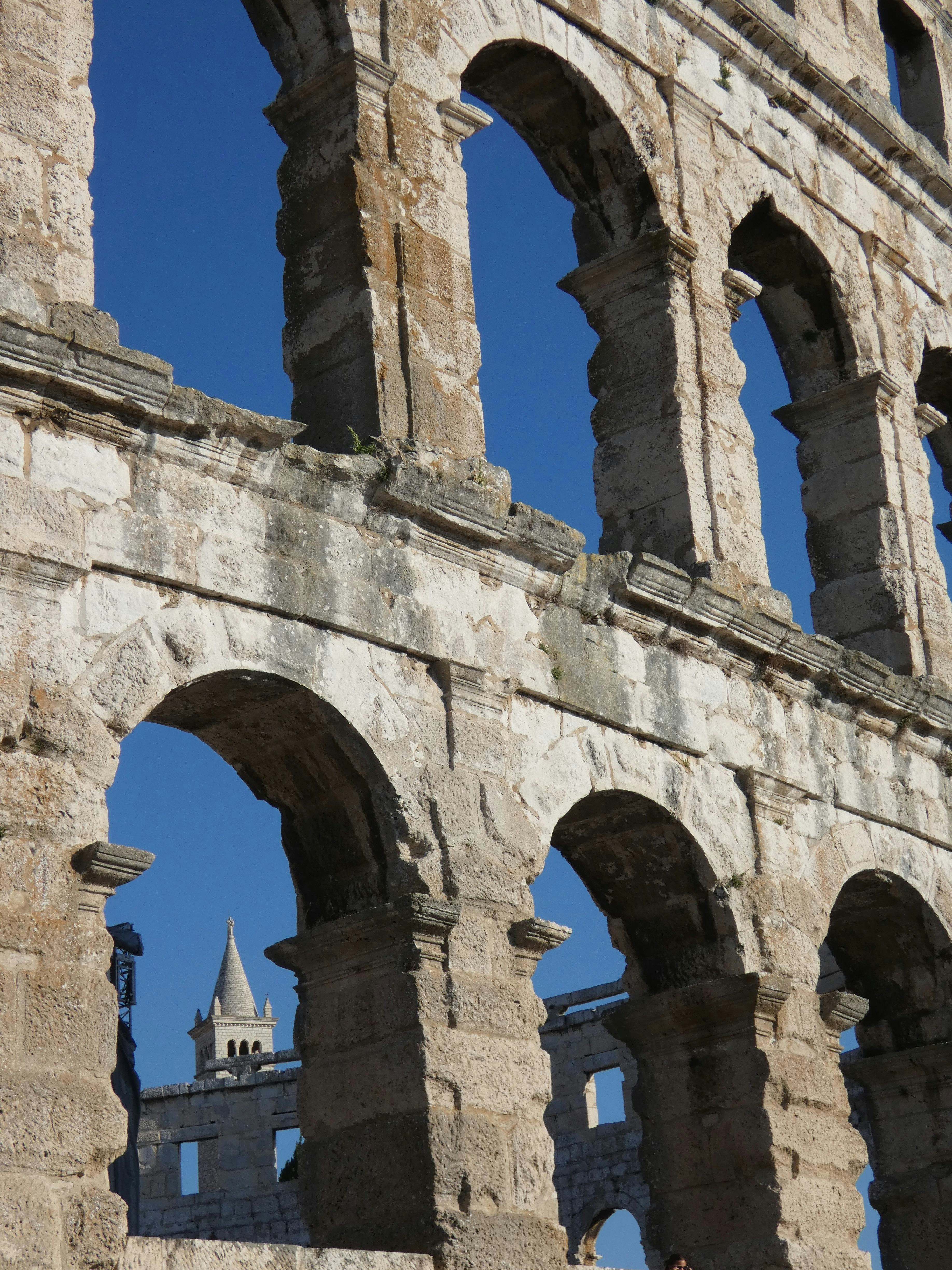 Stone Arches in Sunlit Ruins