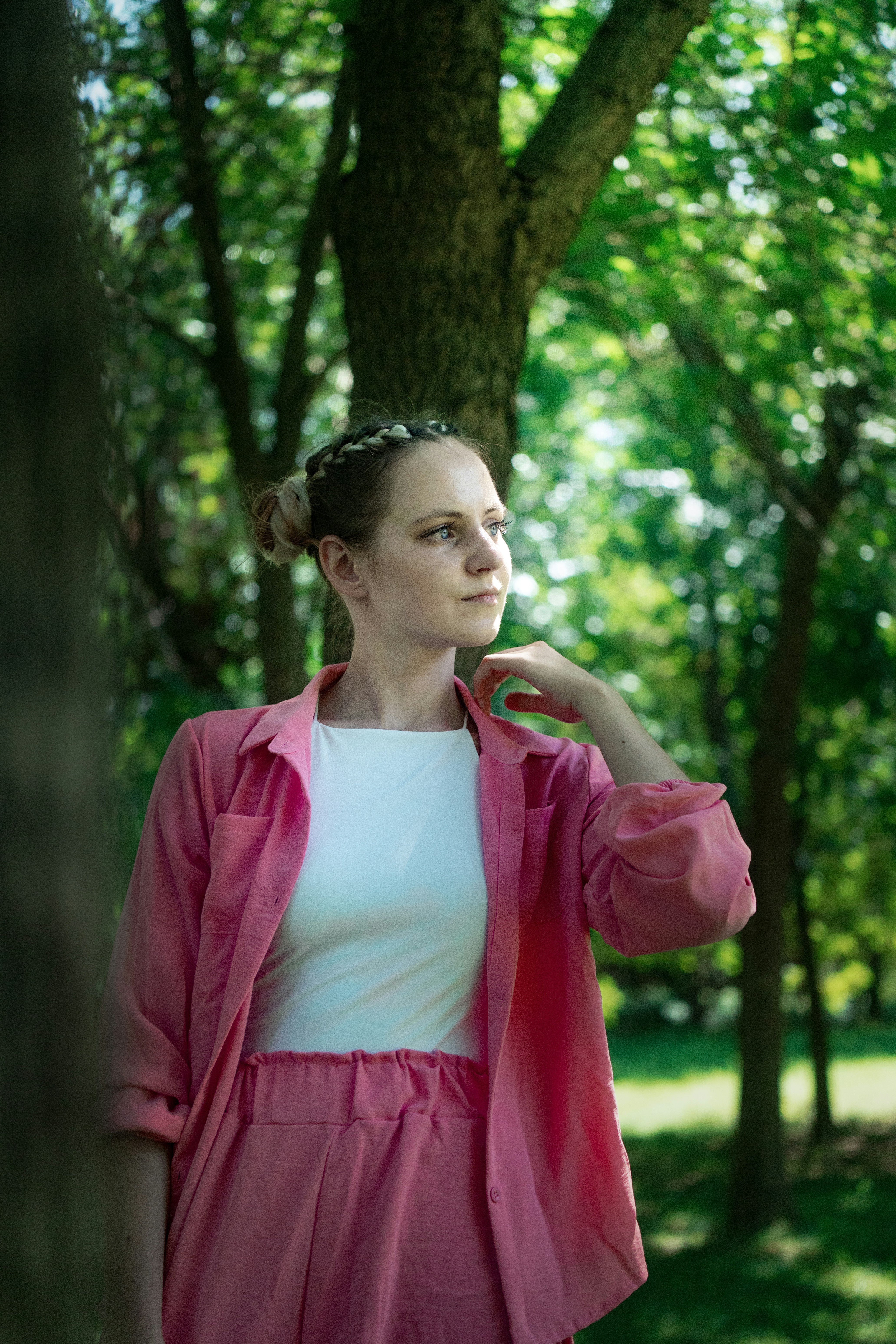 Soft Portrait in a Green Canopy