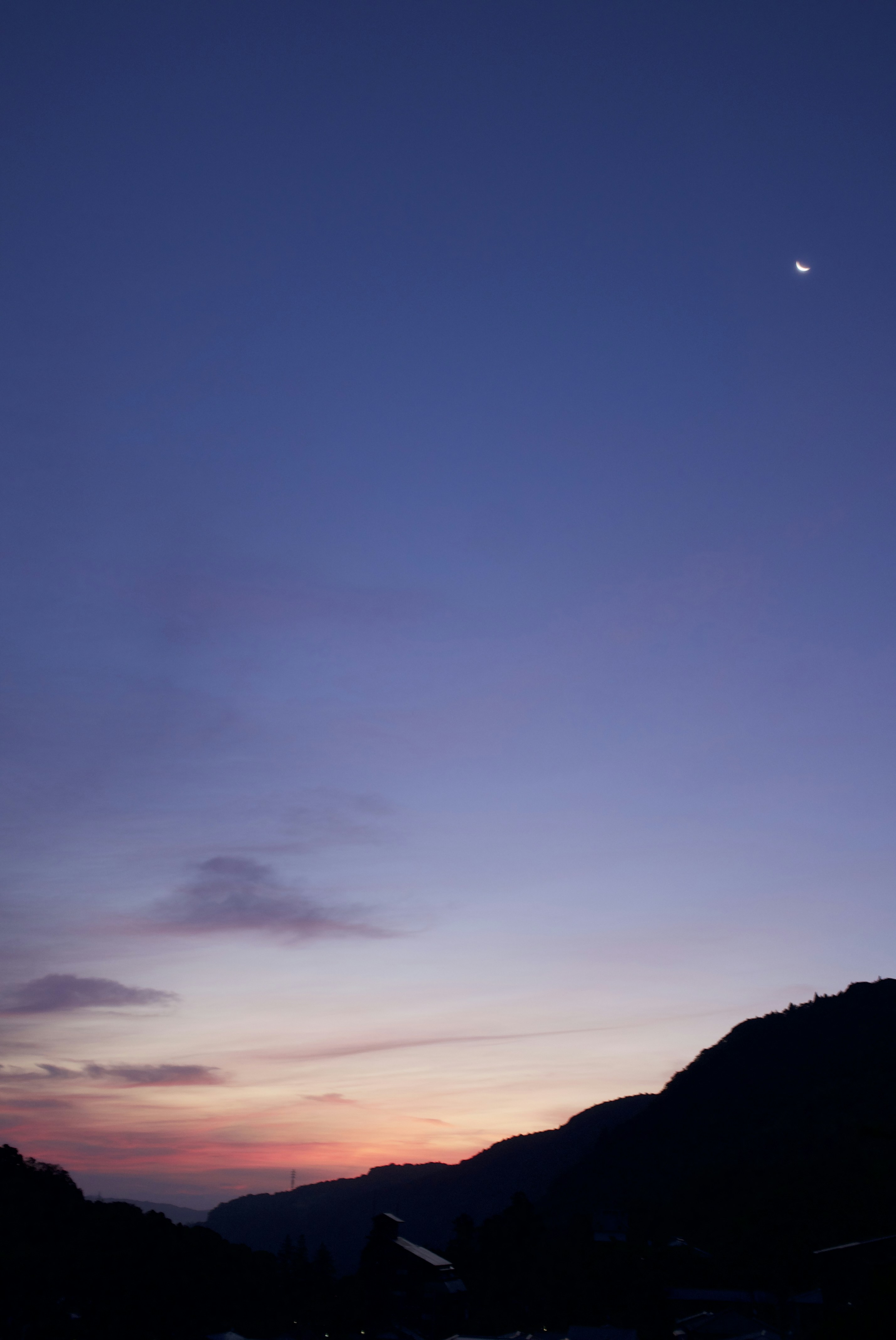 Dusk Crescent Above Silent Valleys