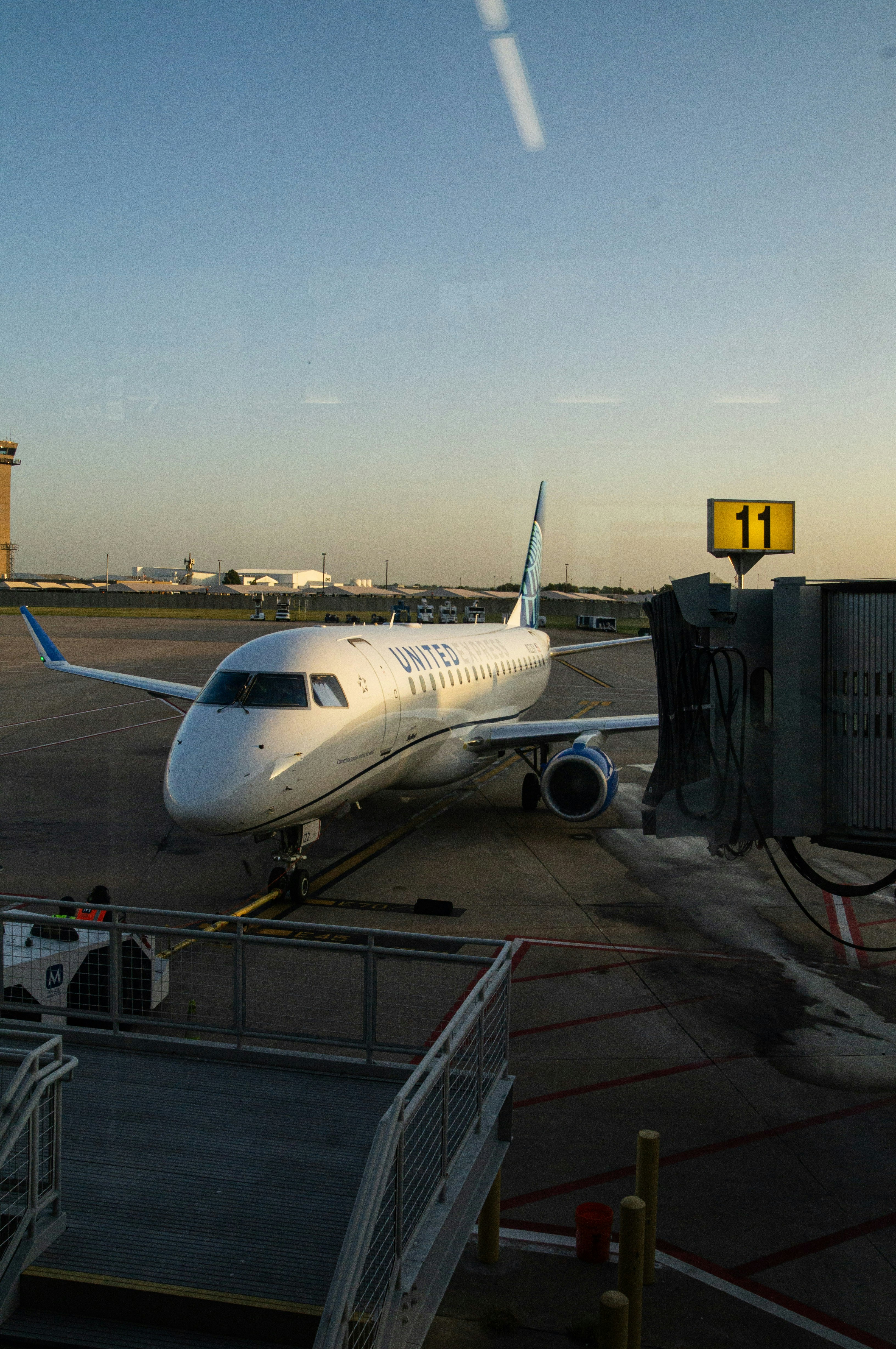 Jet at Gate: Quiet Morning at the Terminal