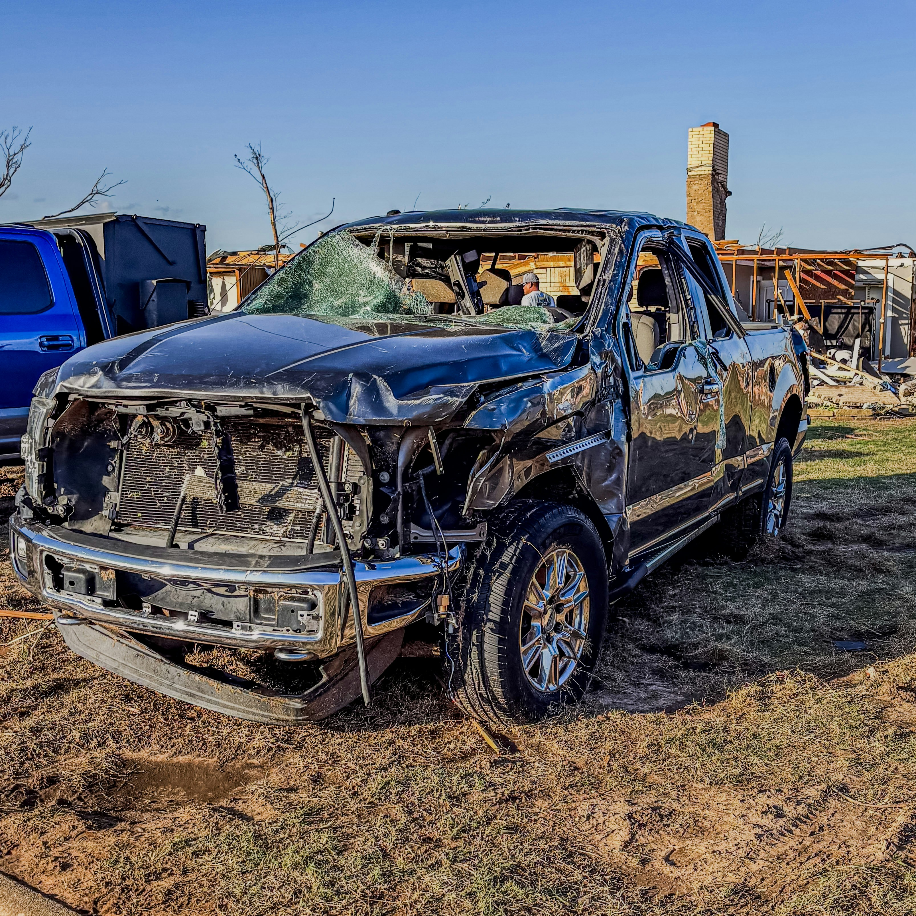 Crushed Truck in a Barron Yard
