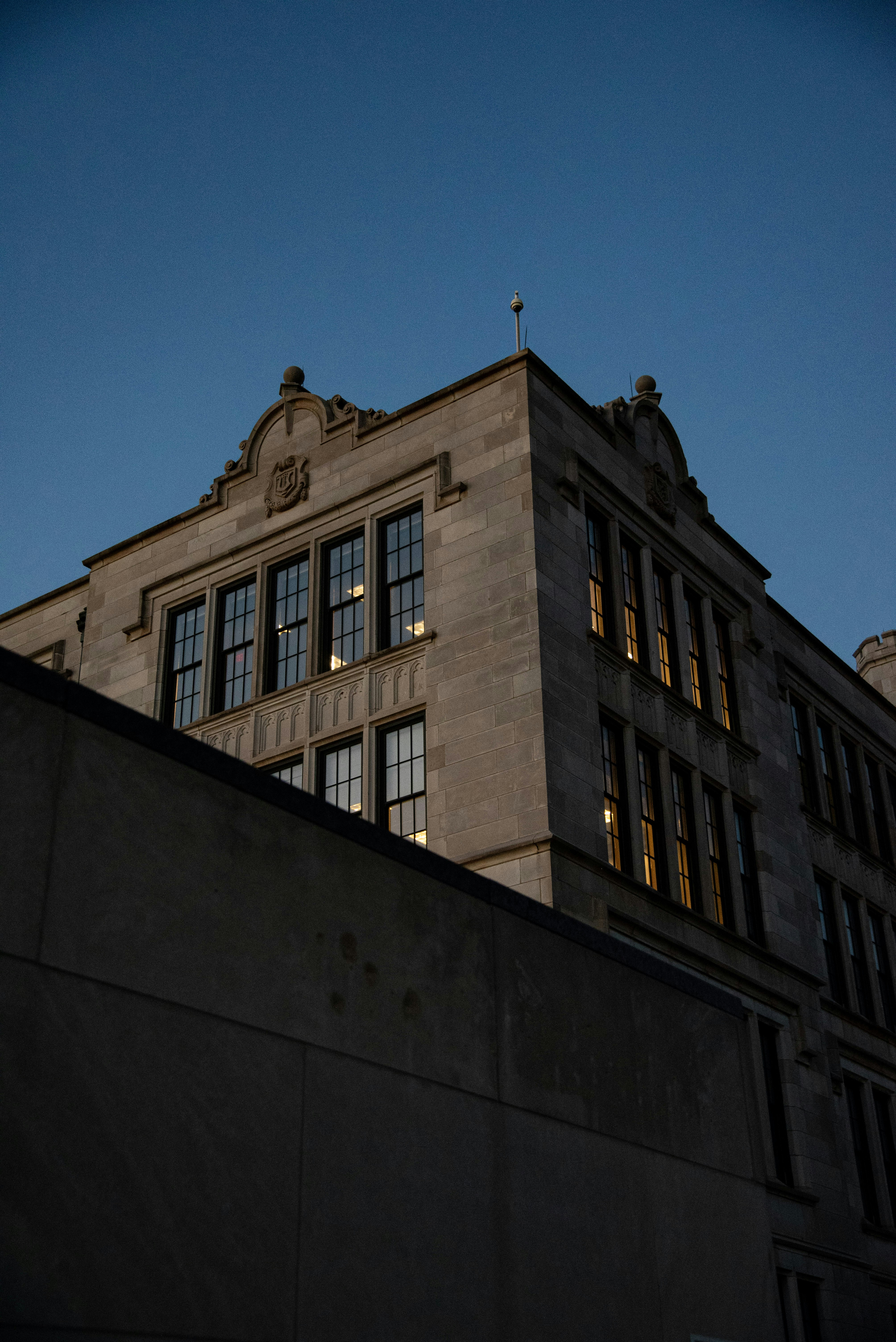 Rising Facade: Evening Light on a Historic Corner