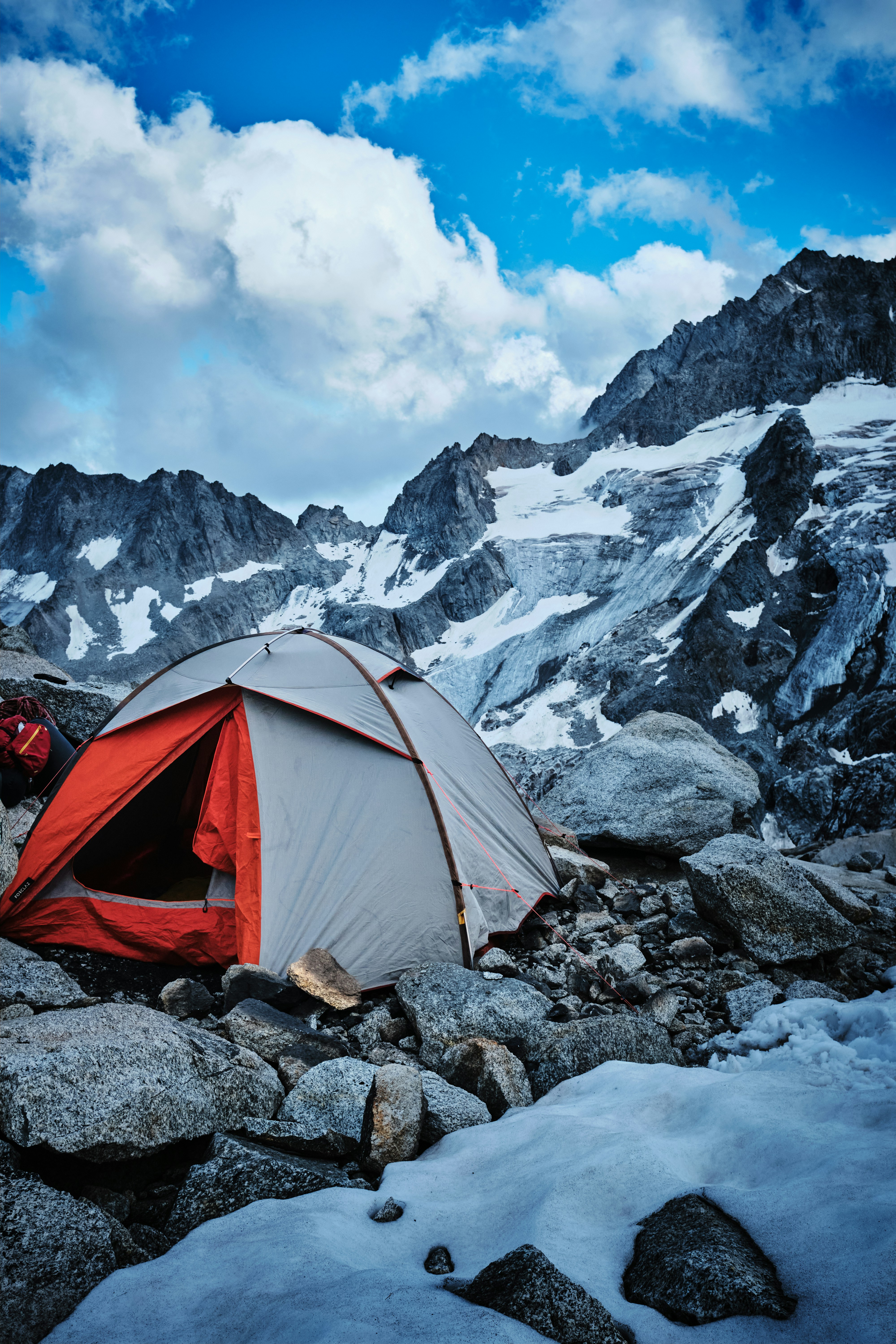 Red Tent on Arctic Talis Peak