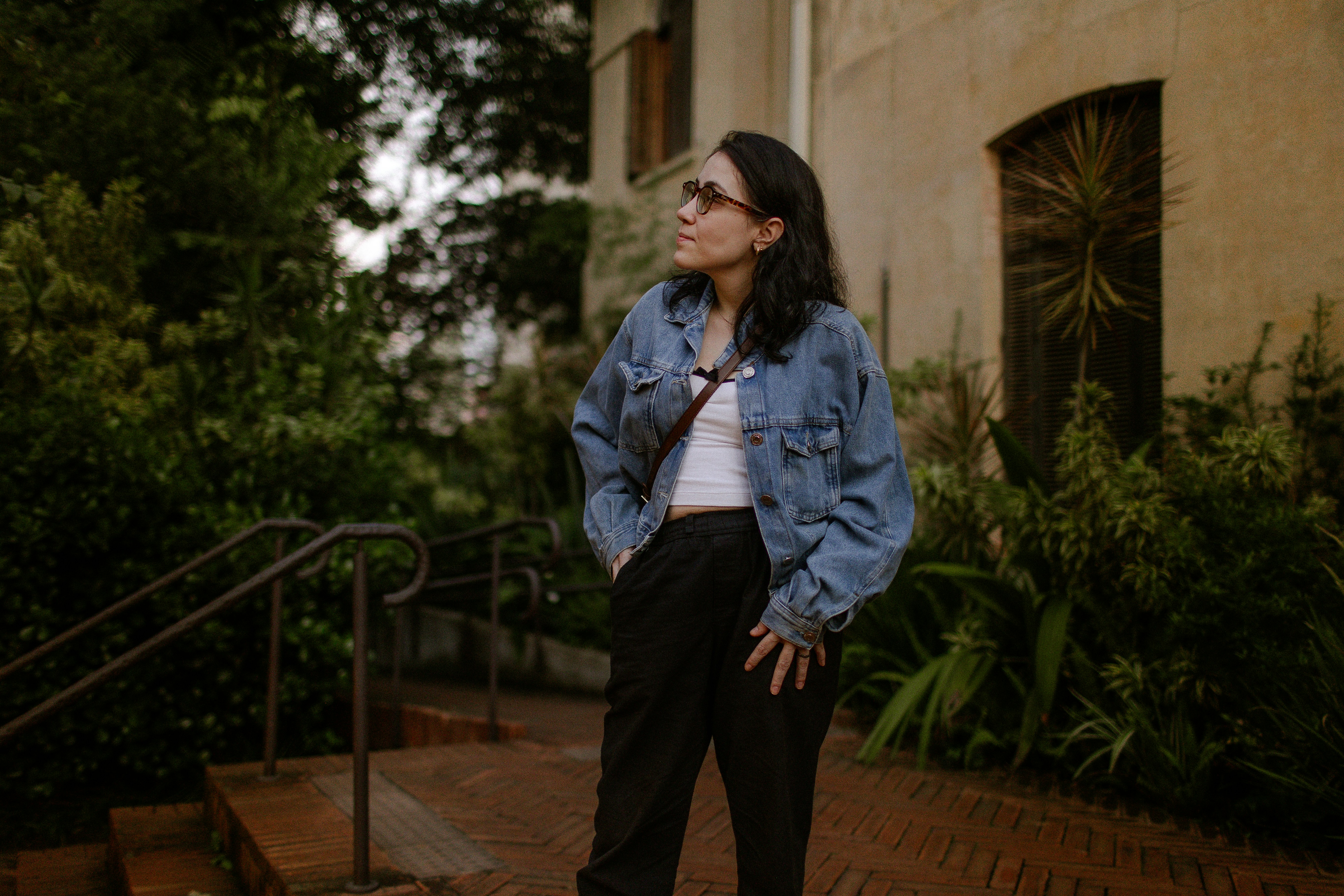 Denim Jacket at Dusk: Portrait Reflecting Quiet Confidence