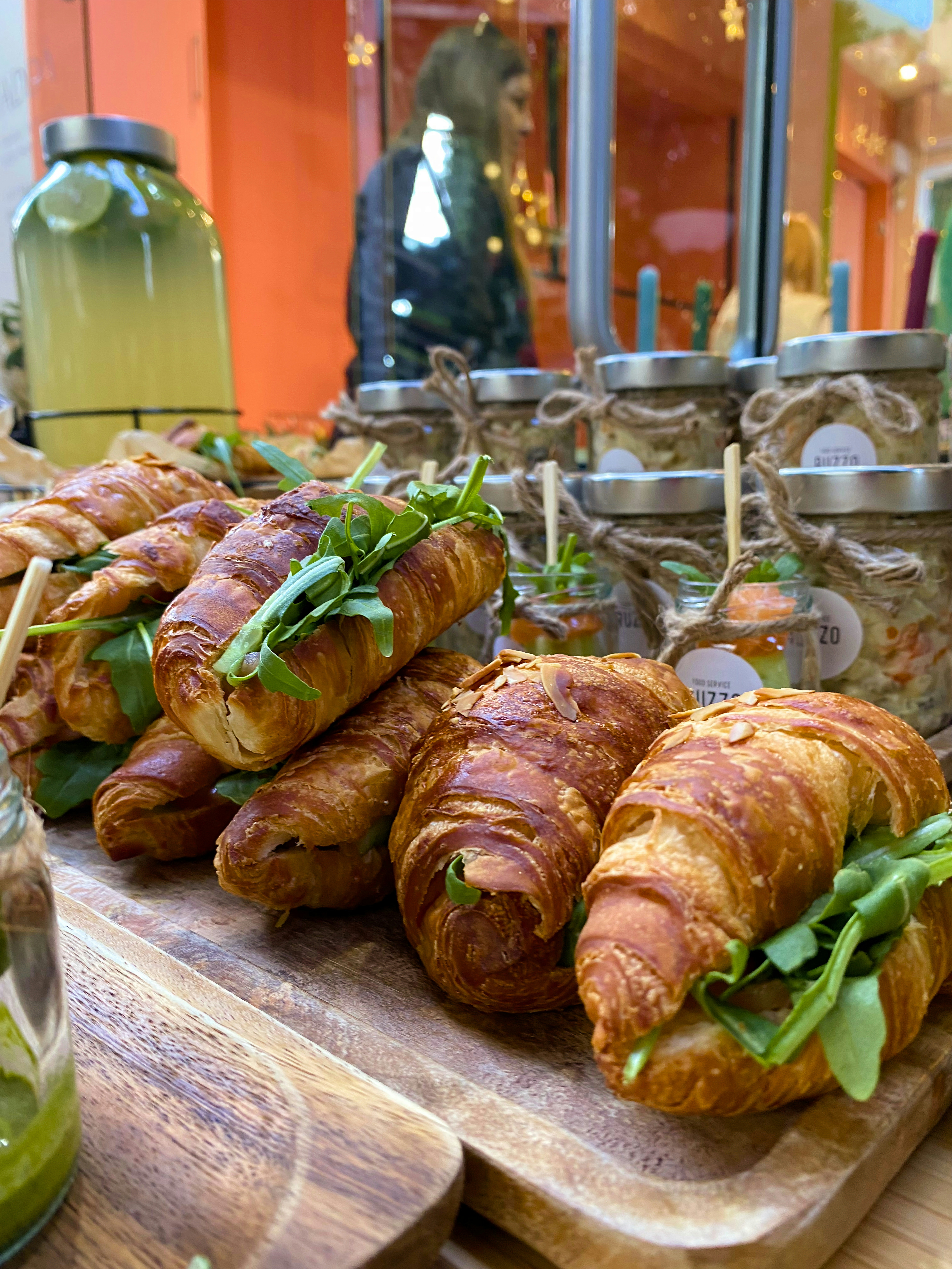 Crescent Croissant Bites: Herb-Stuffed Rolls on a Rustic Board