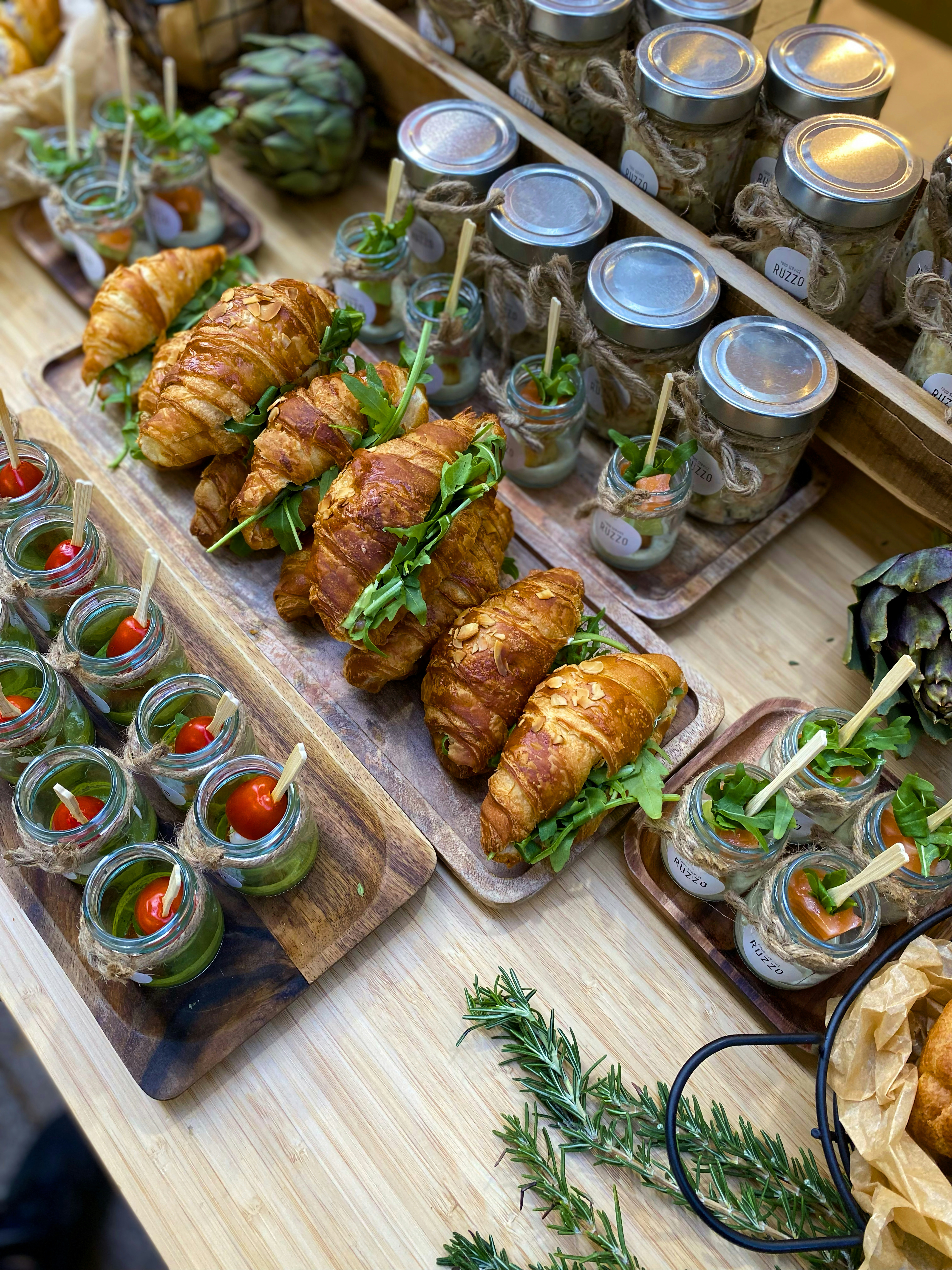 Croissant Bites on a Rustic Palette: Herb-Studded Sliders and Mini Pick-Me-Ups