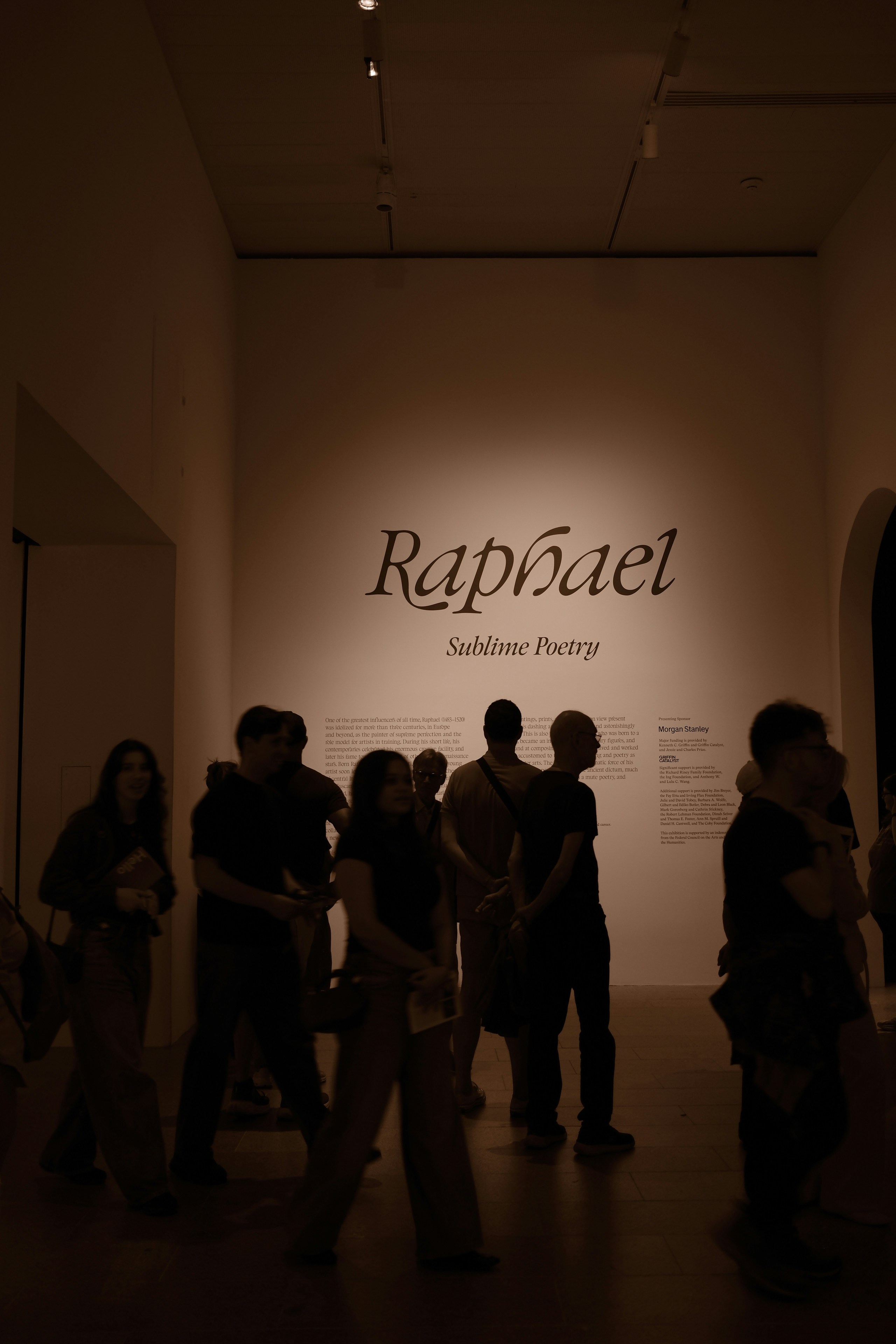 Raphael: Sublime Poetry in Shadowed Gallery