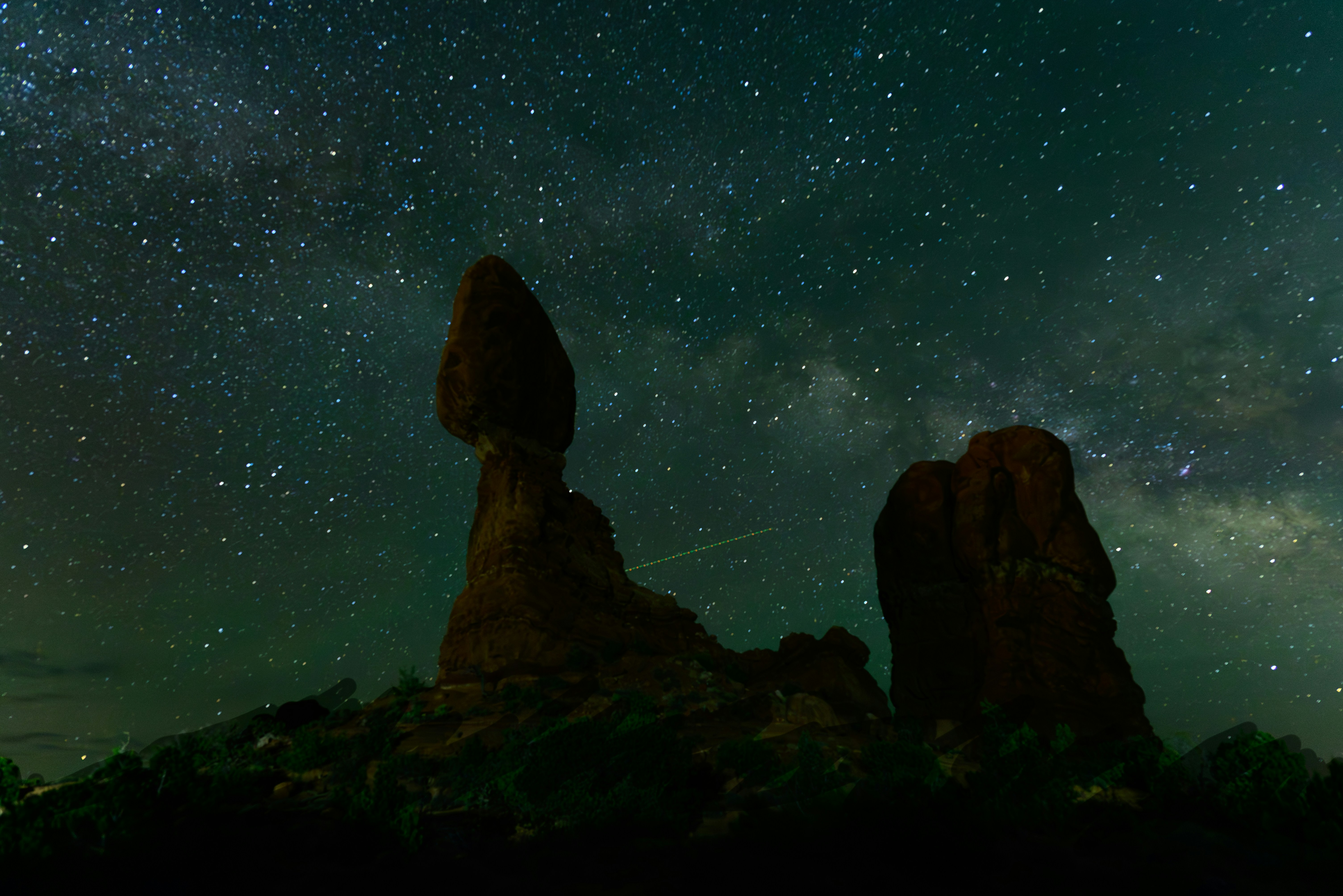 Astral Pillars Under a Velvet Night