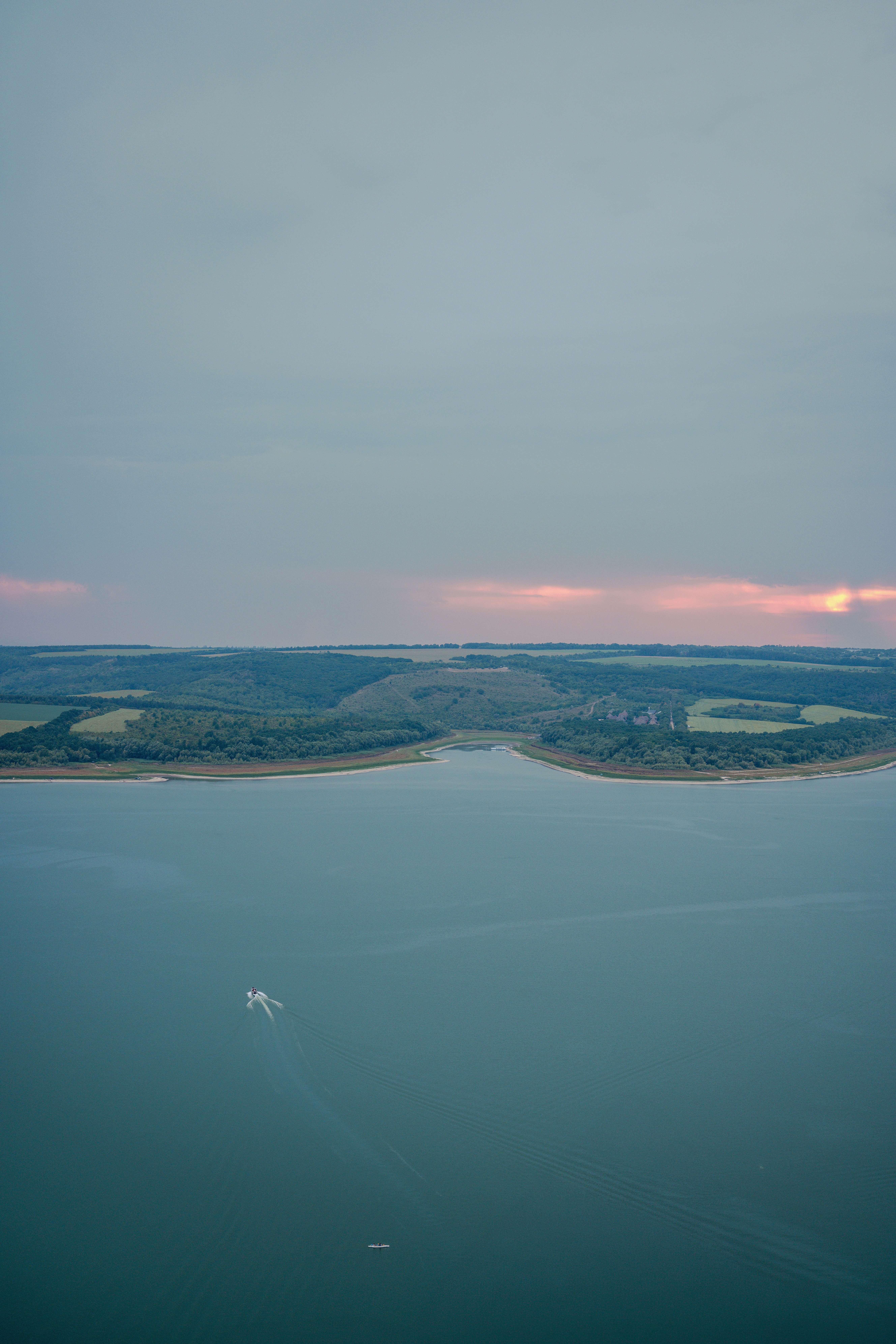 Coastal Isthmus Unfolding Over Calm Waters