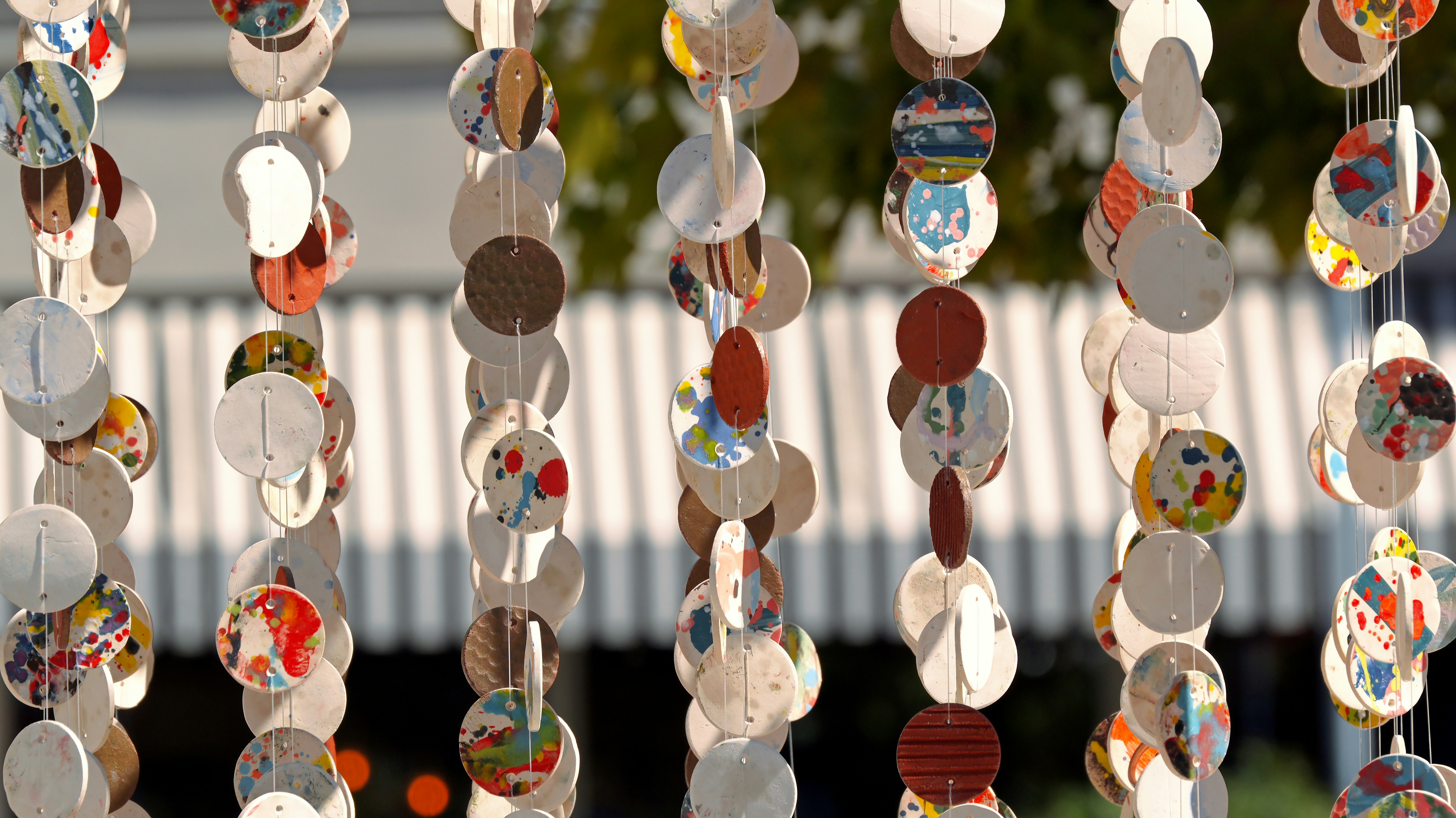 Circle by Circle: a Curtain of Colorful Ornaments