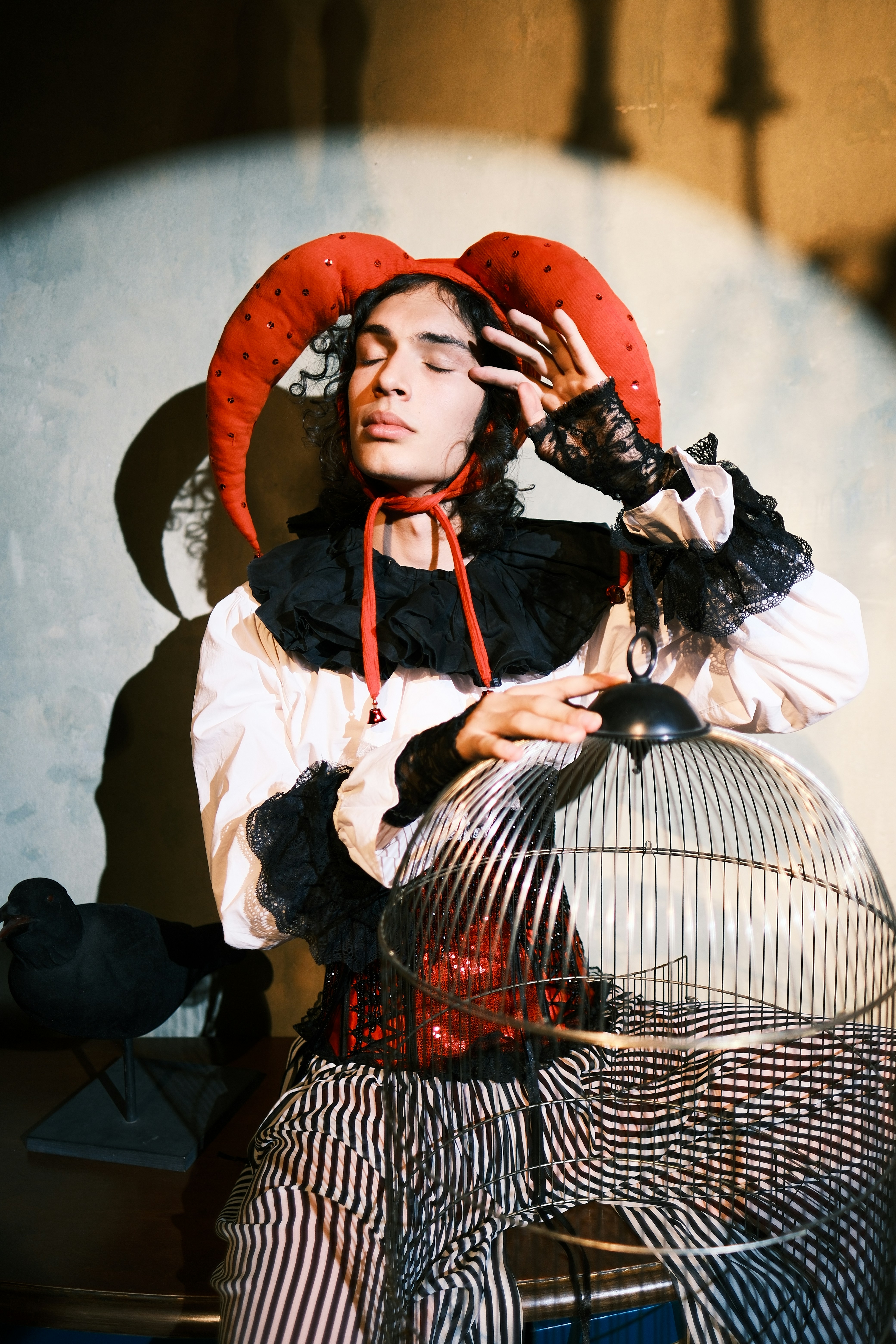 Circus Muse in a Cage of Shadows