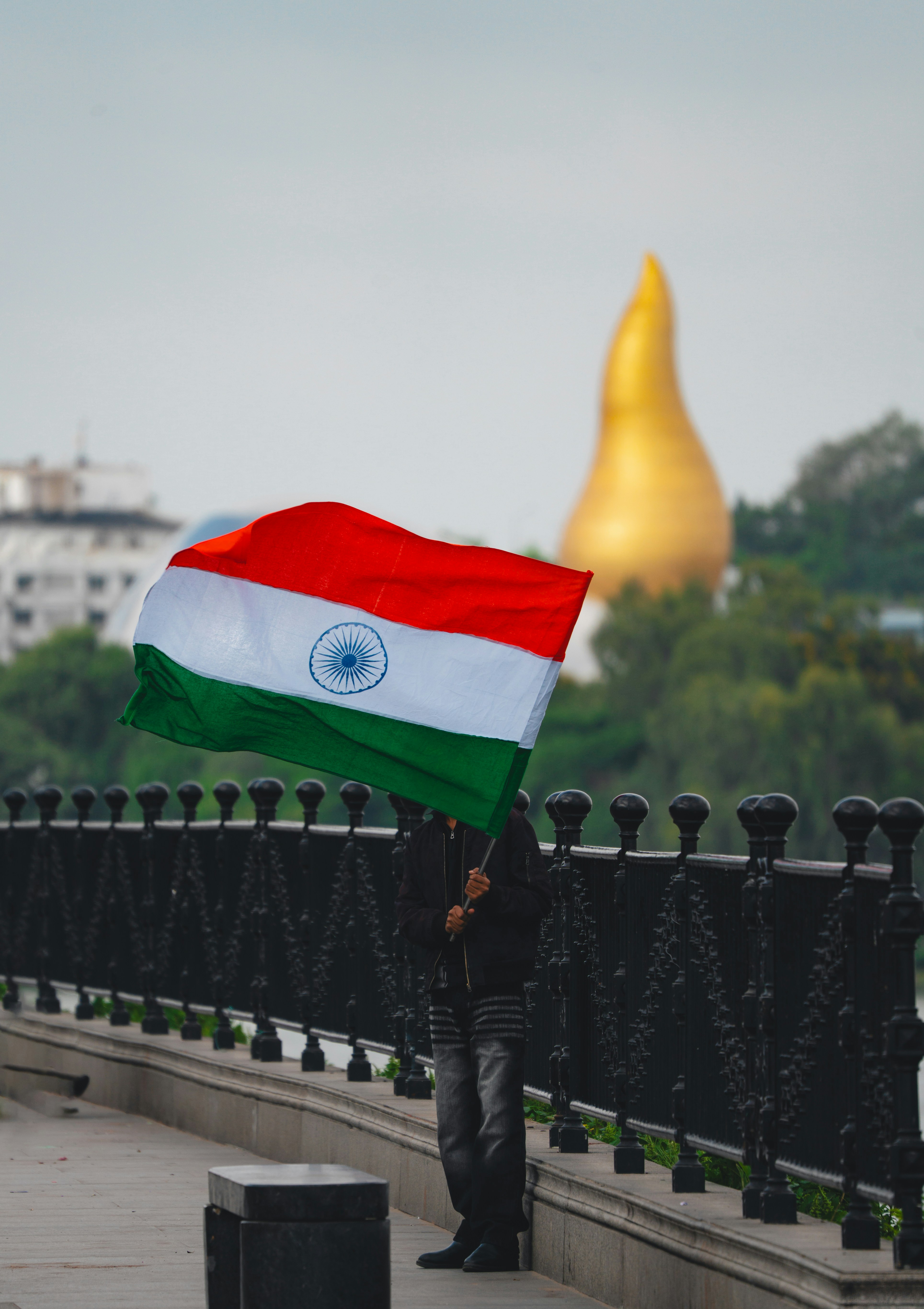 Flag Over the City Gate: A Silent Postcard Moment