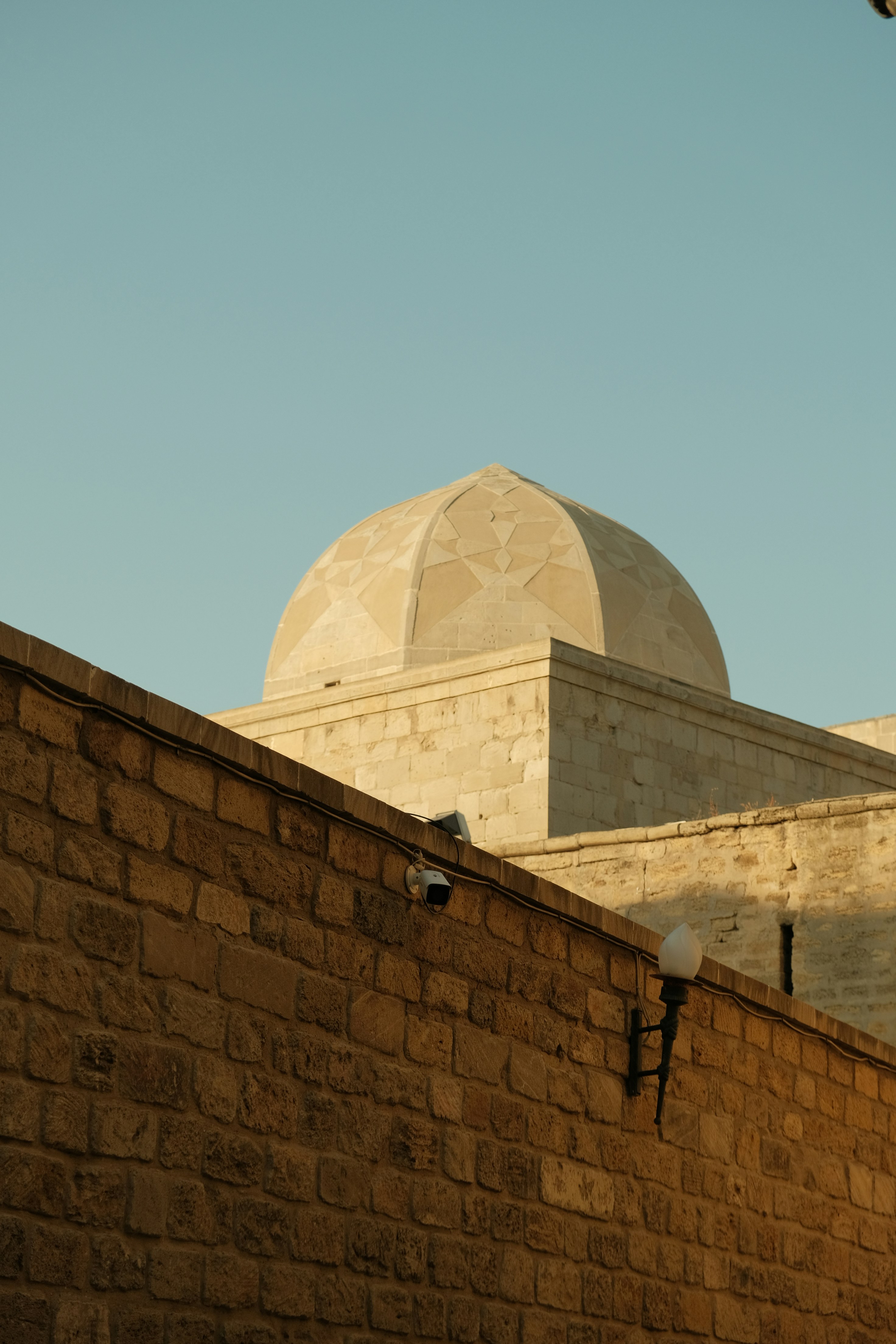 Dome Above the Warmstone Walls at Golden Hour