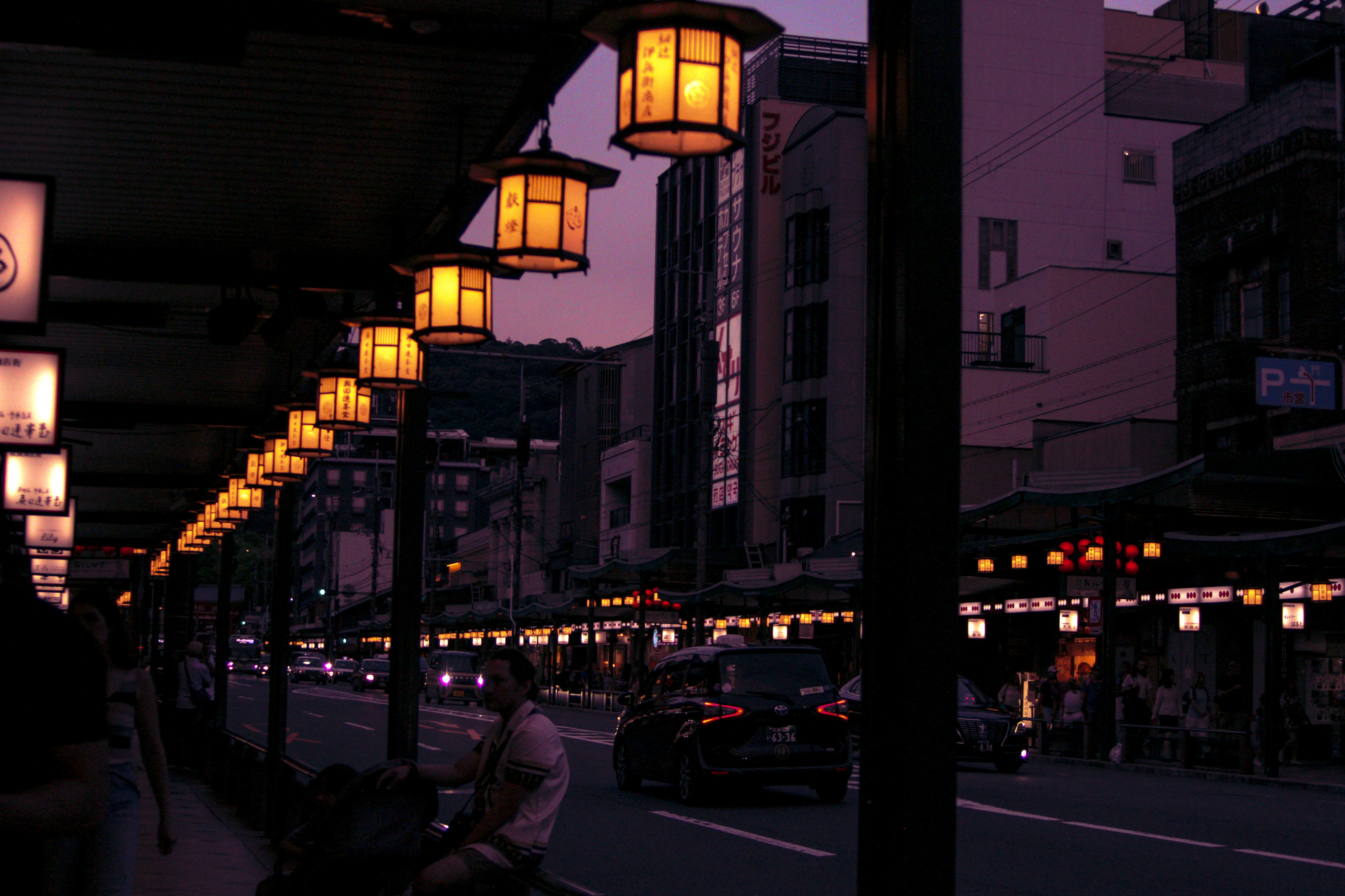Evening Lantern Lane: Tokyo Street Vista