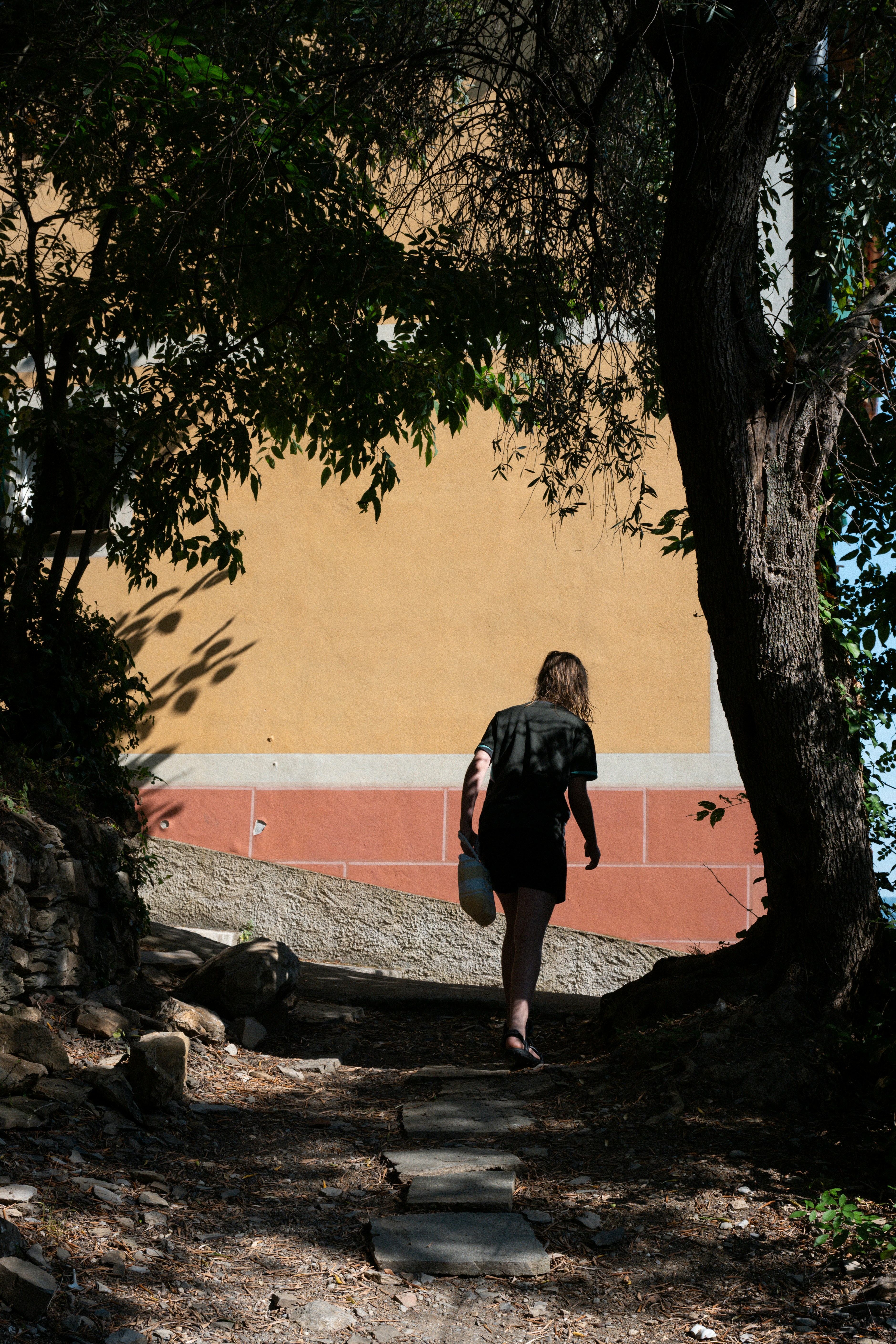 Shadowed Path to the Sunlit Wall