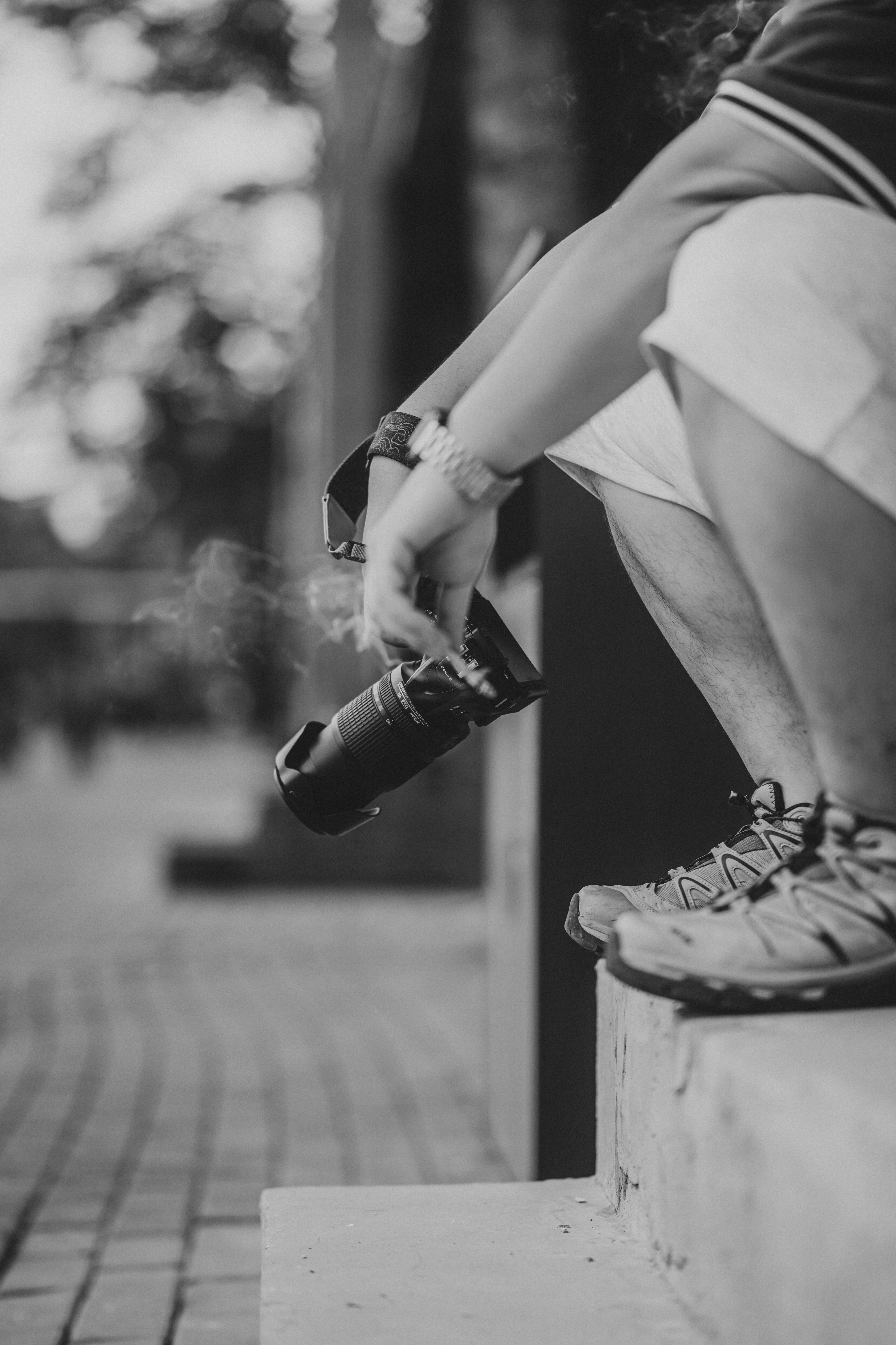Steam and Steel: A Moment of Pause on the Steps