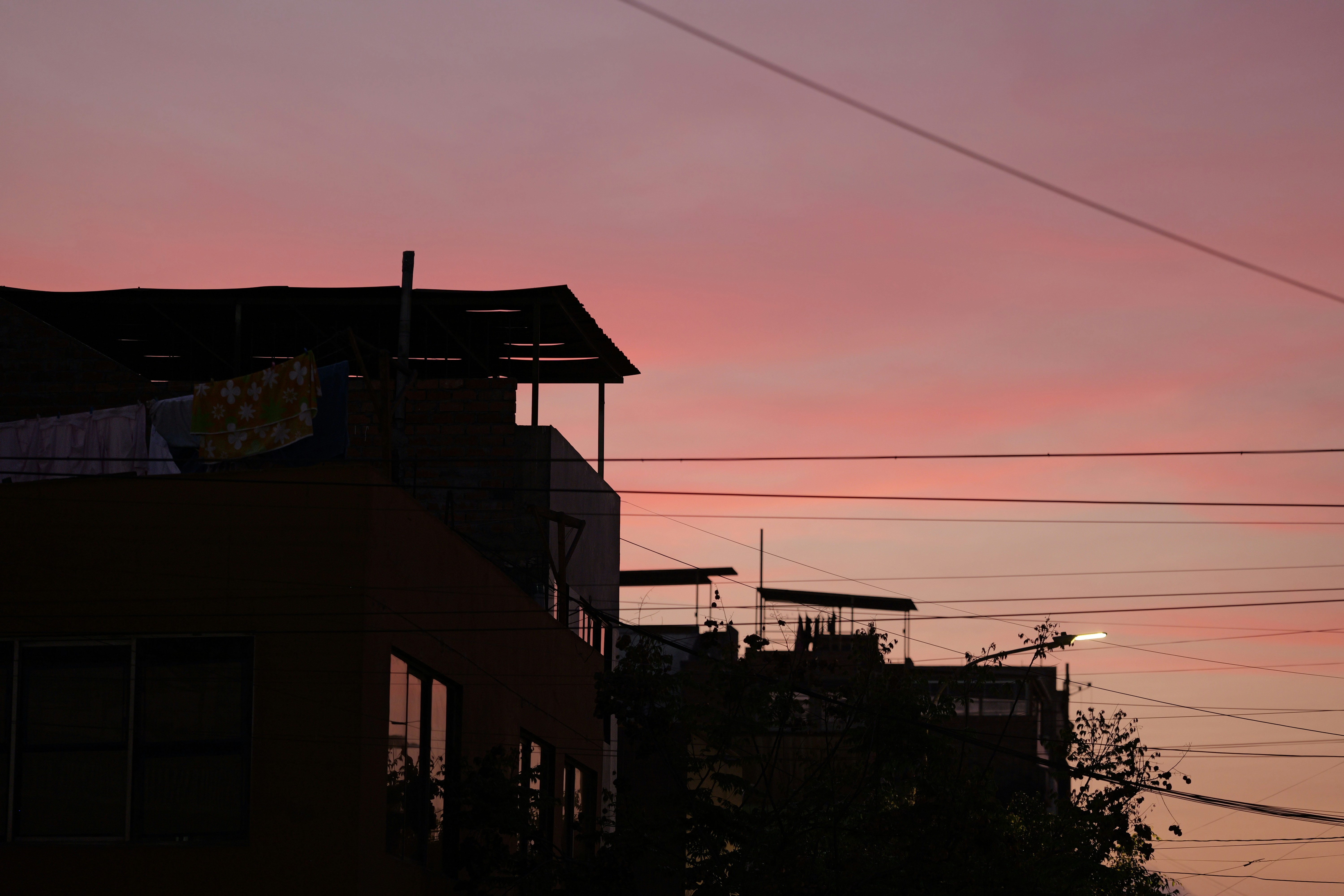 Evening Silhouette Above the City