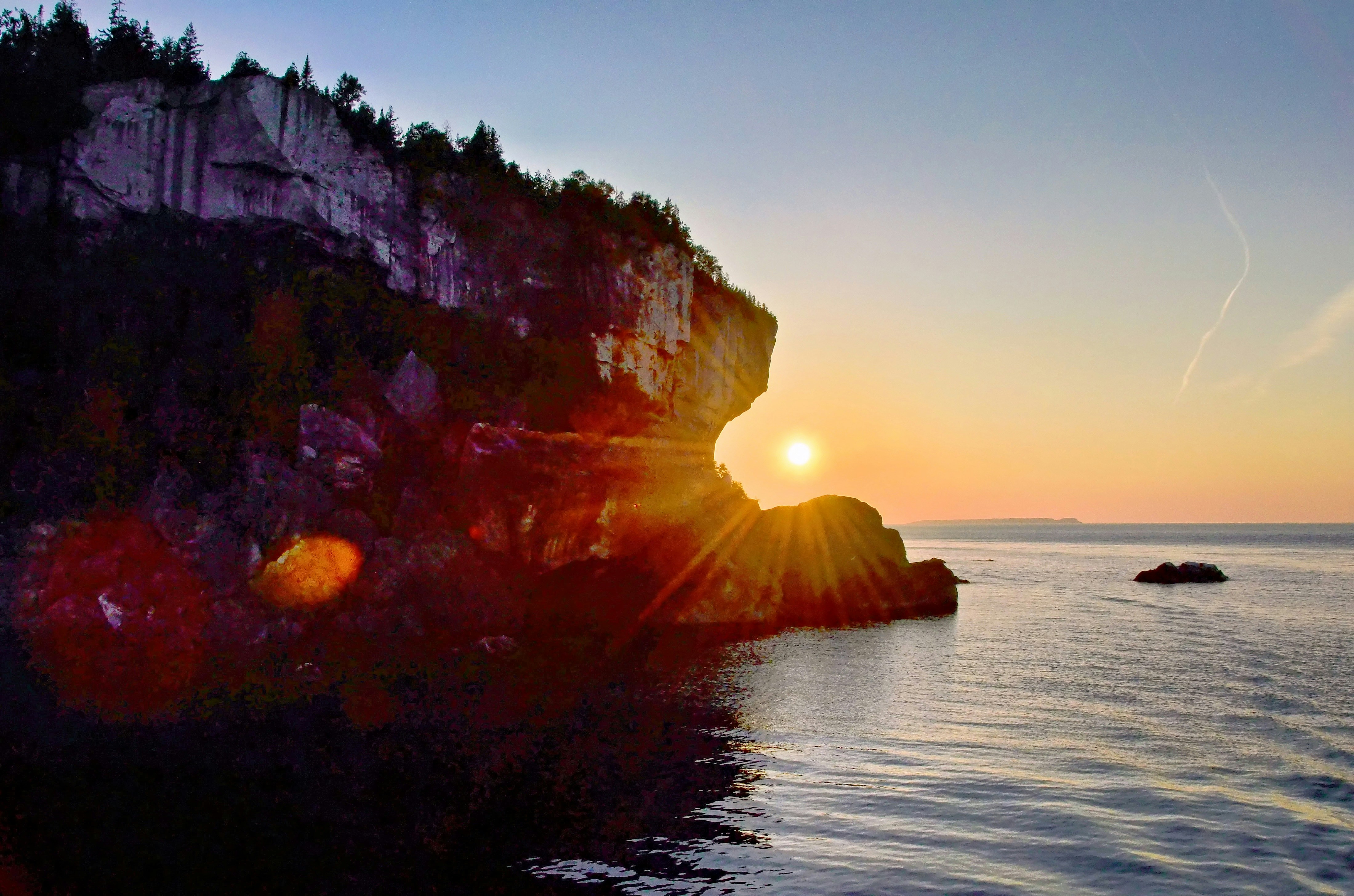 Sunlit Cliff Vantage at Golden Hour