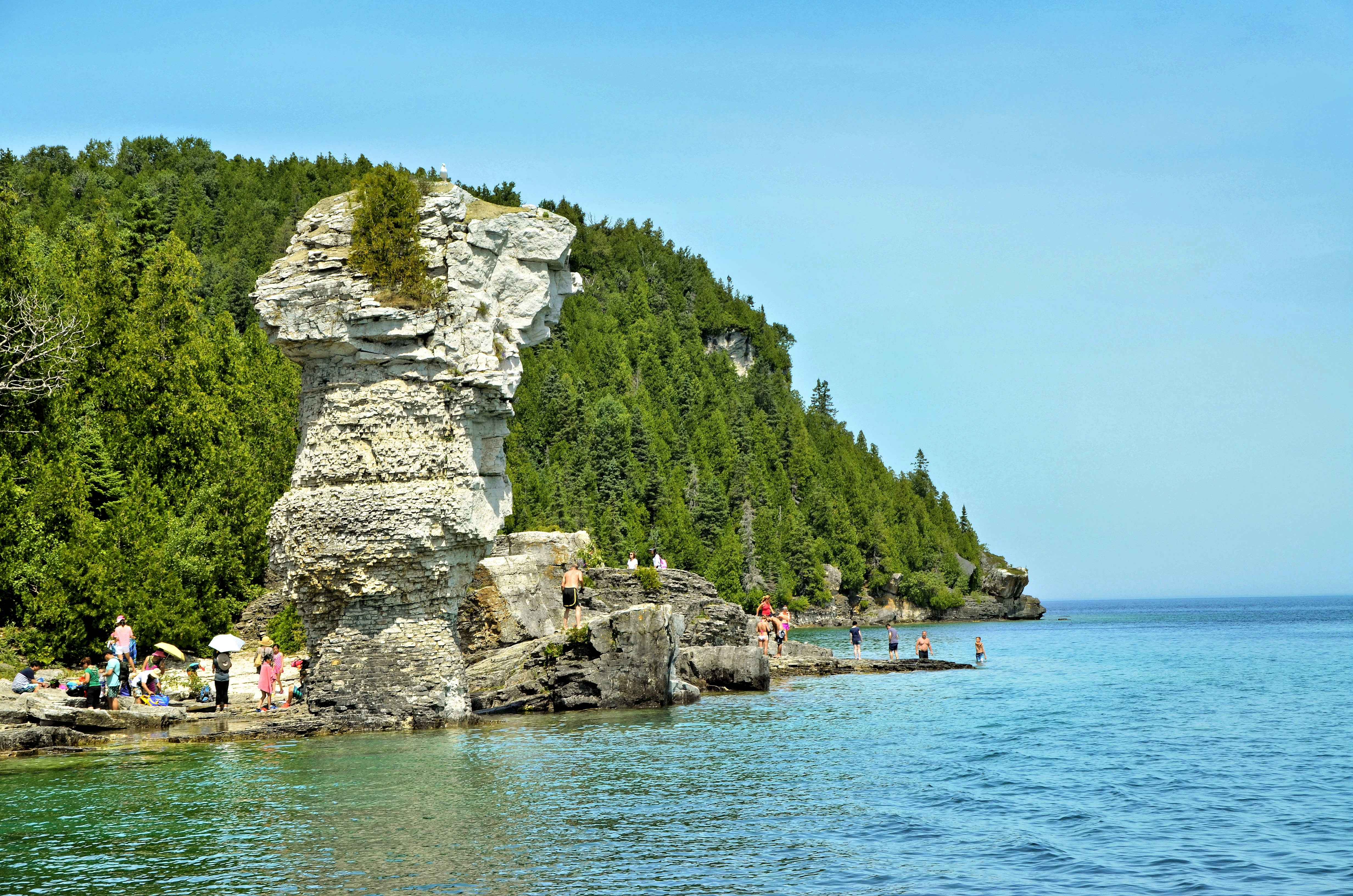 Sea Stack at the Sunlit Point