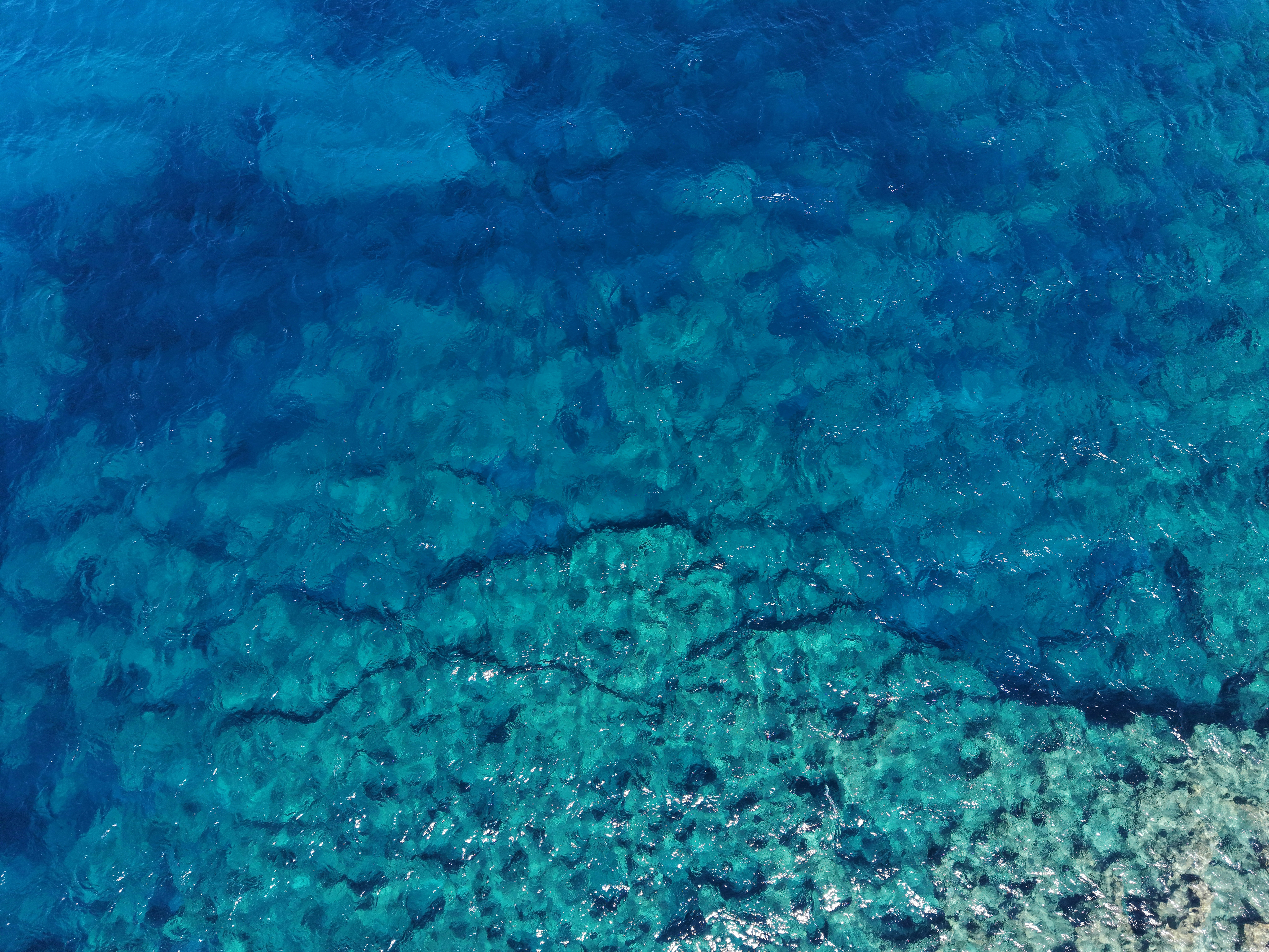 Azure Depths: A Drone’s Eye Over Coastal Turquoise