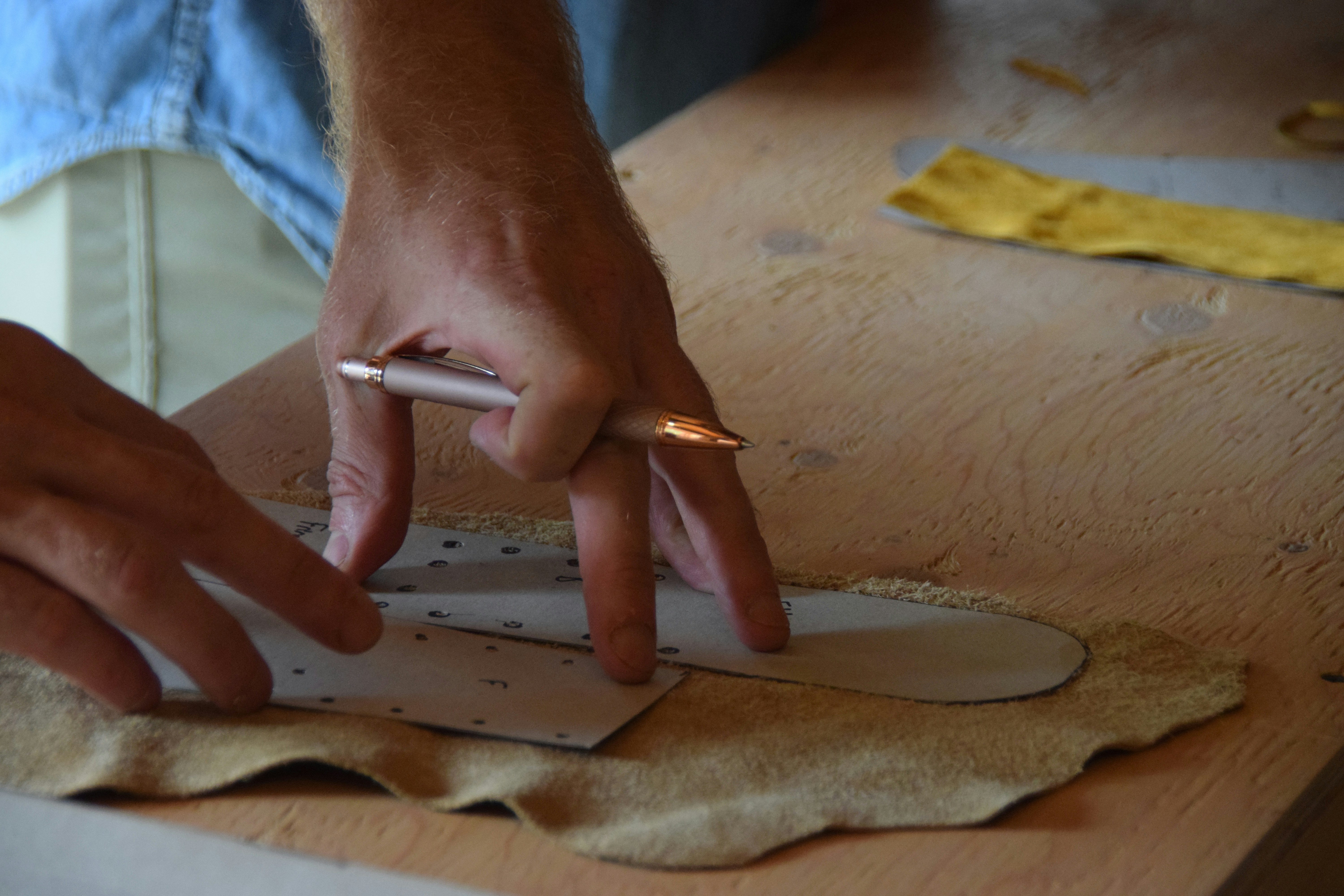 Hands at Work: Tracing Dough on a Fearless Teal Surface