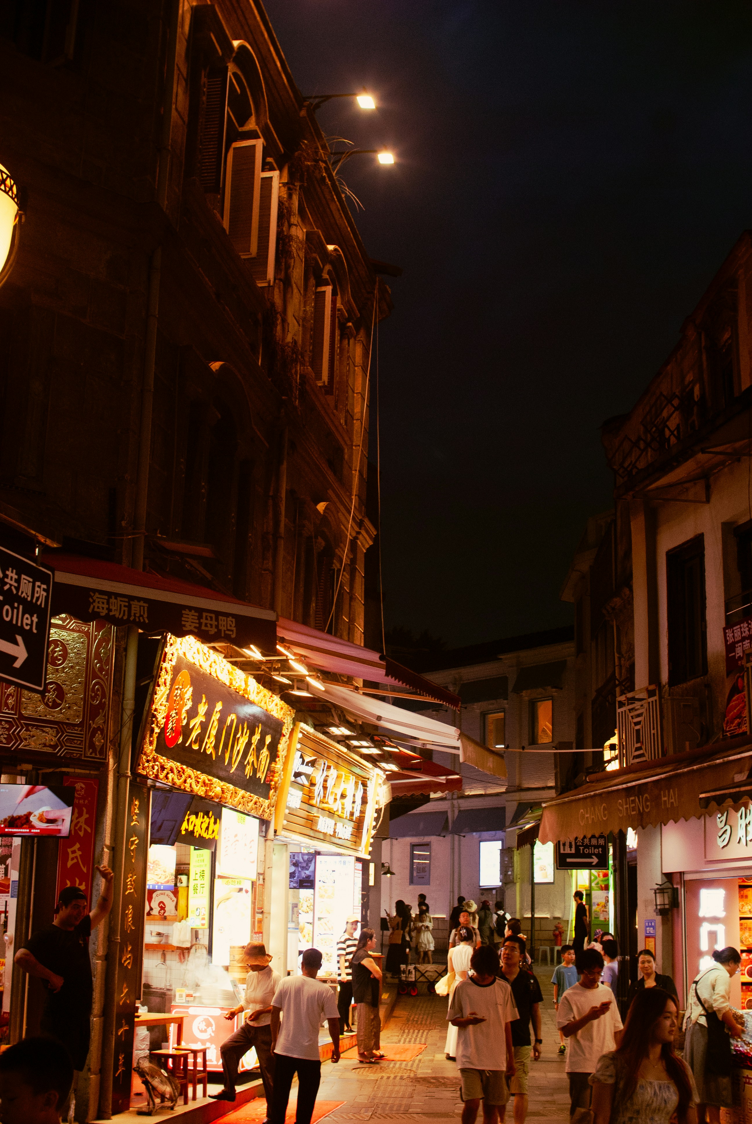 Night Market Glow: Lanterns, Signboards and Steam-lit Alleyways