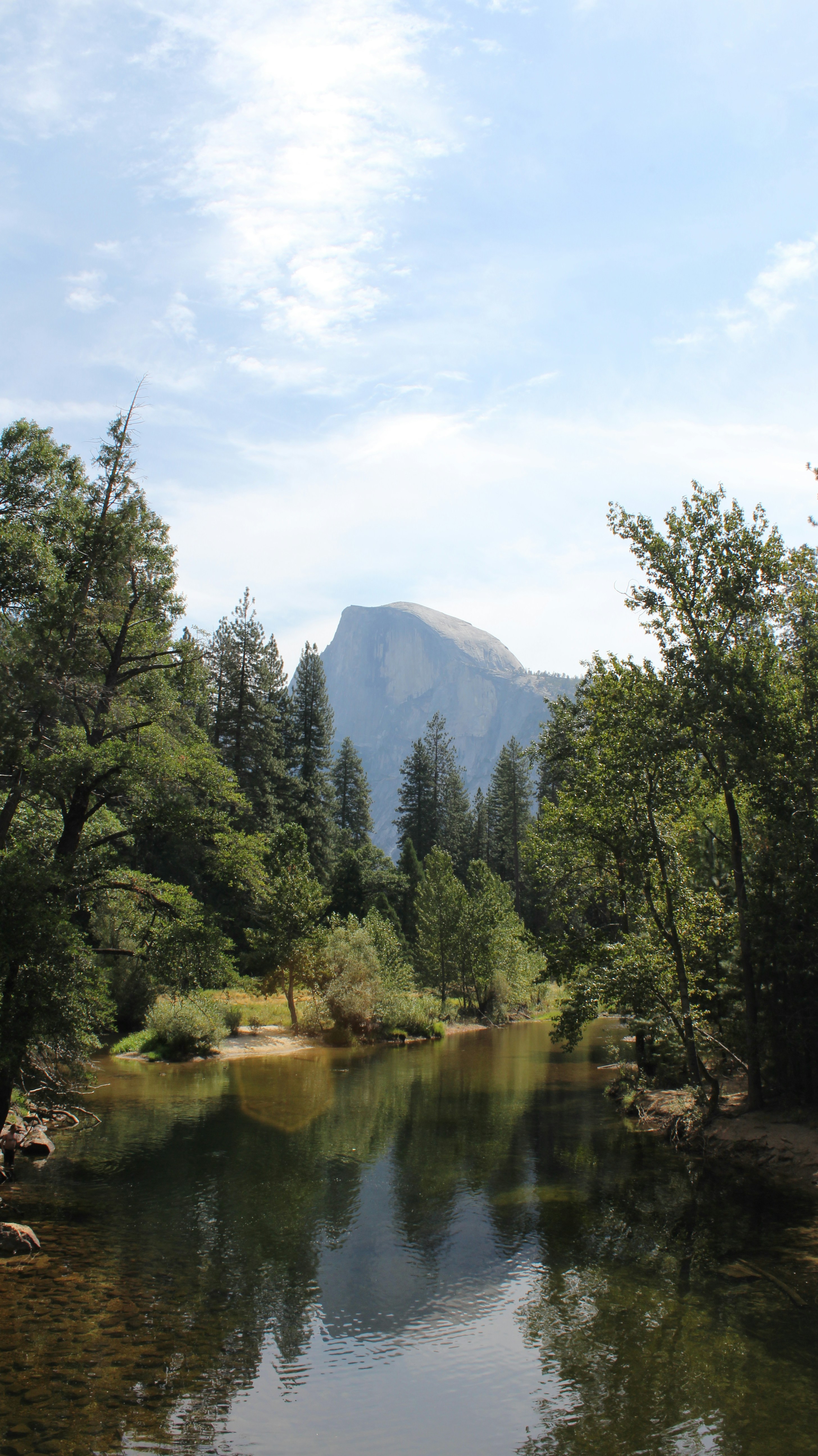Silent River Toward a Granite Pinnacle
