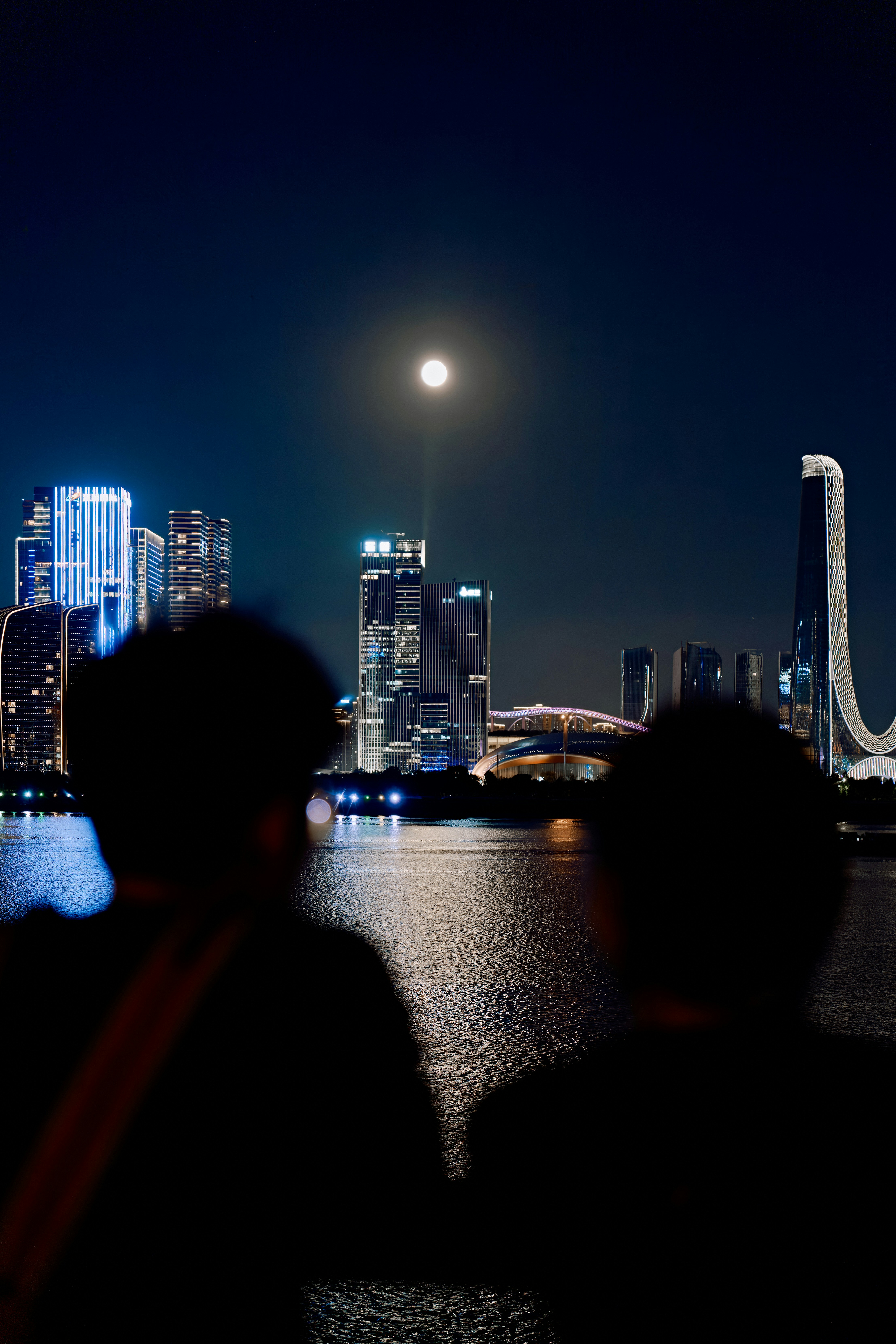 Moonlit Skyline Adrift on Silhouettes