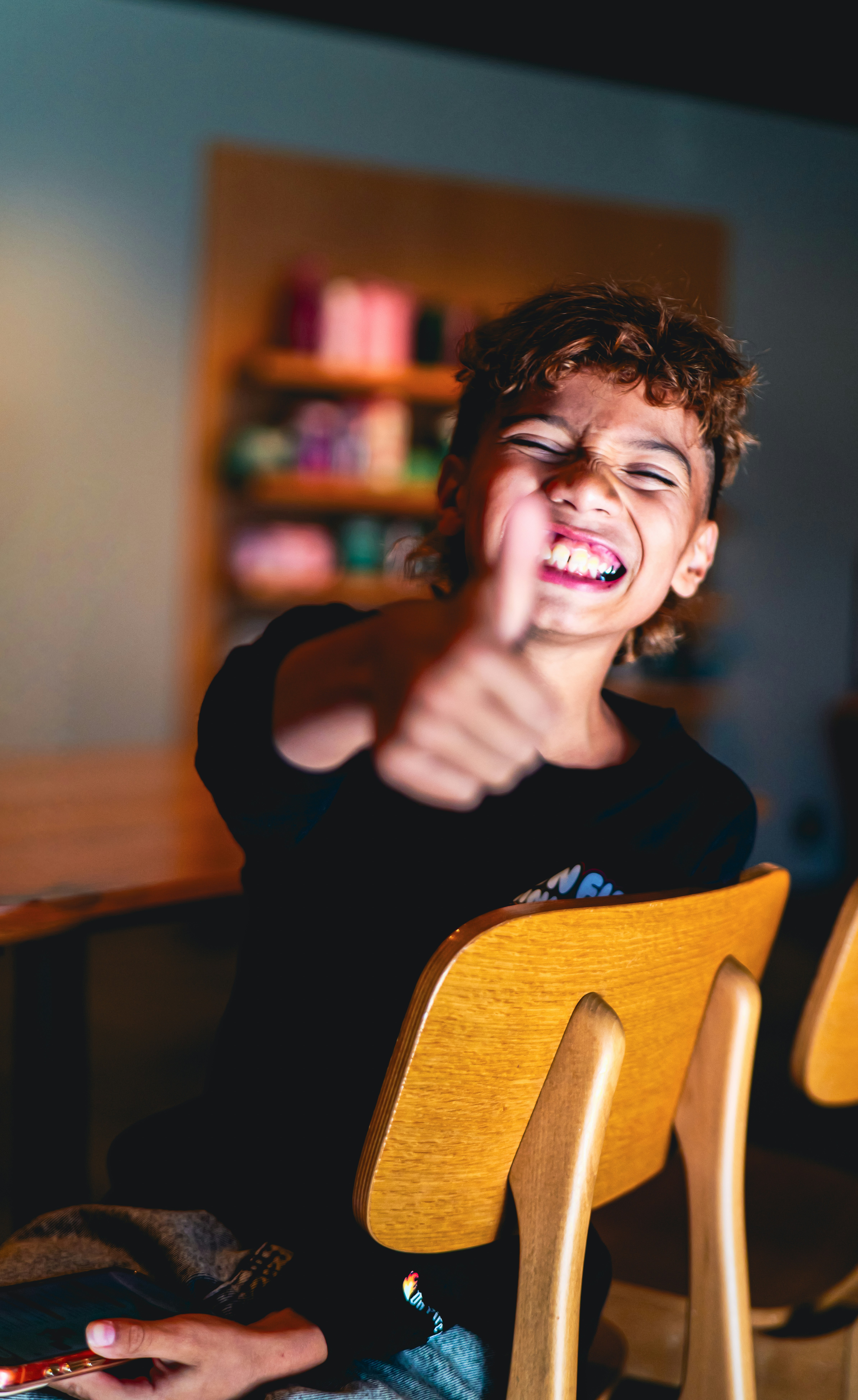 Thumbs Up in the Classroom: A Child’s Unrestrained Joy