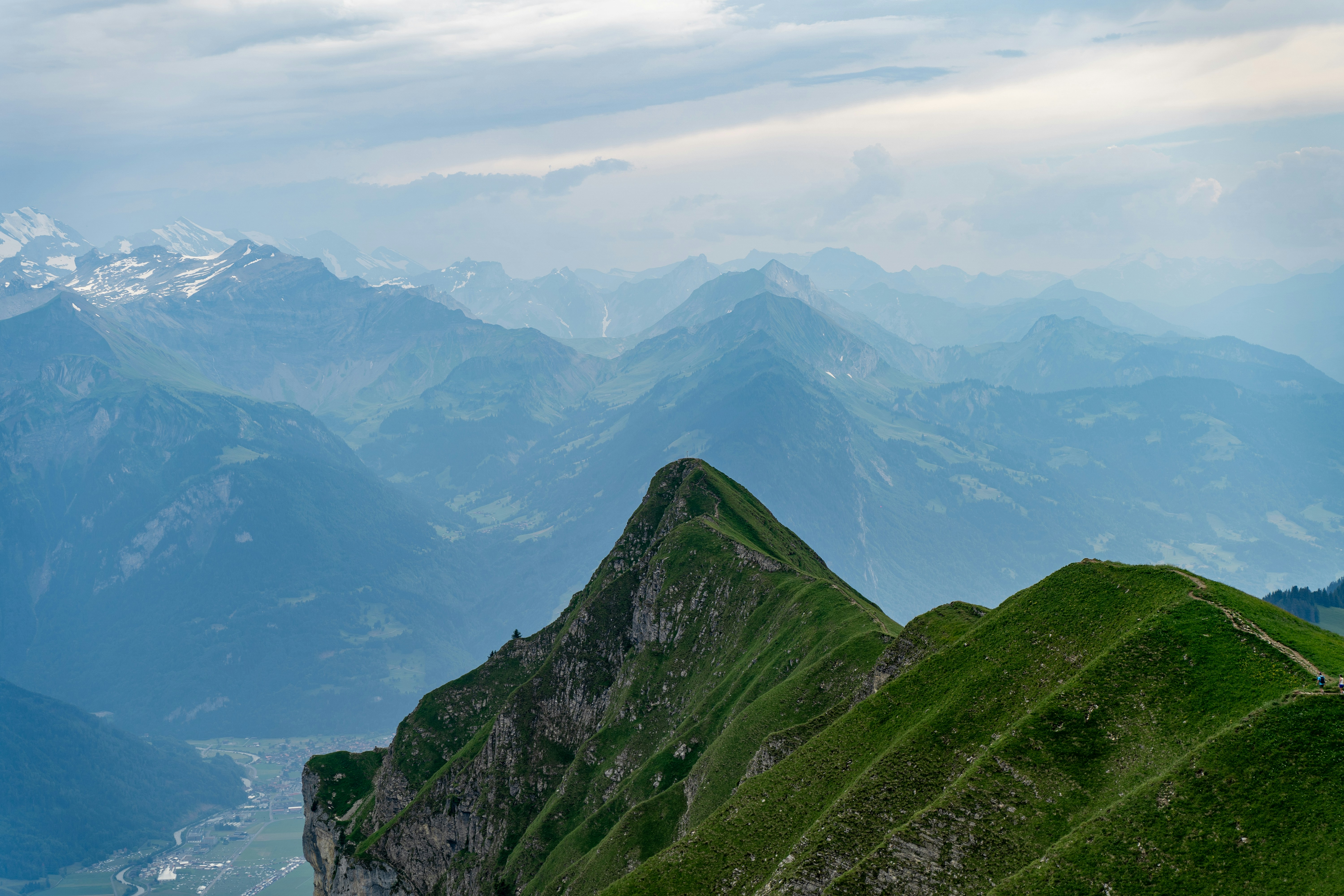 Ridge Crest at Distant Blue Horizon