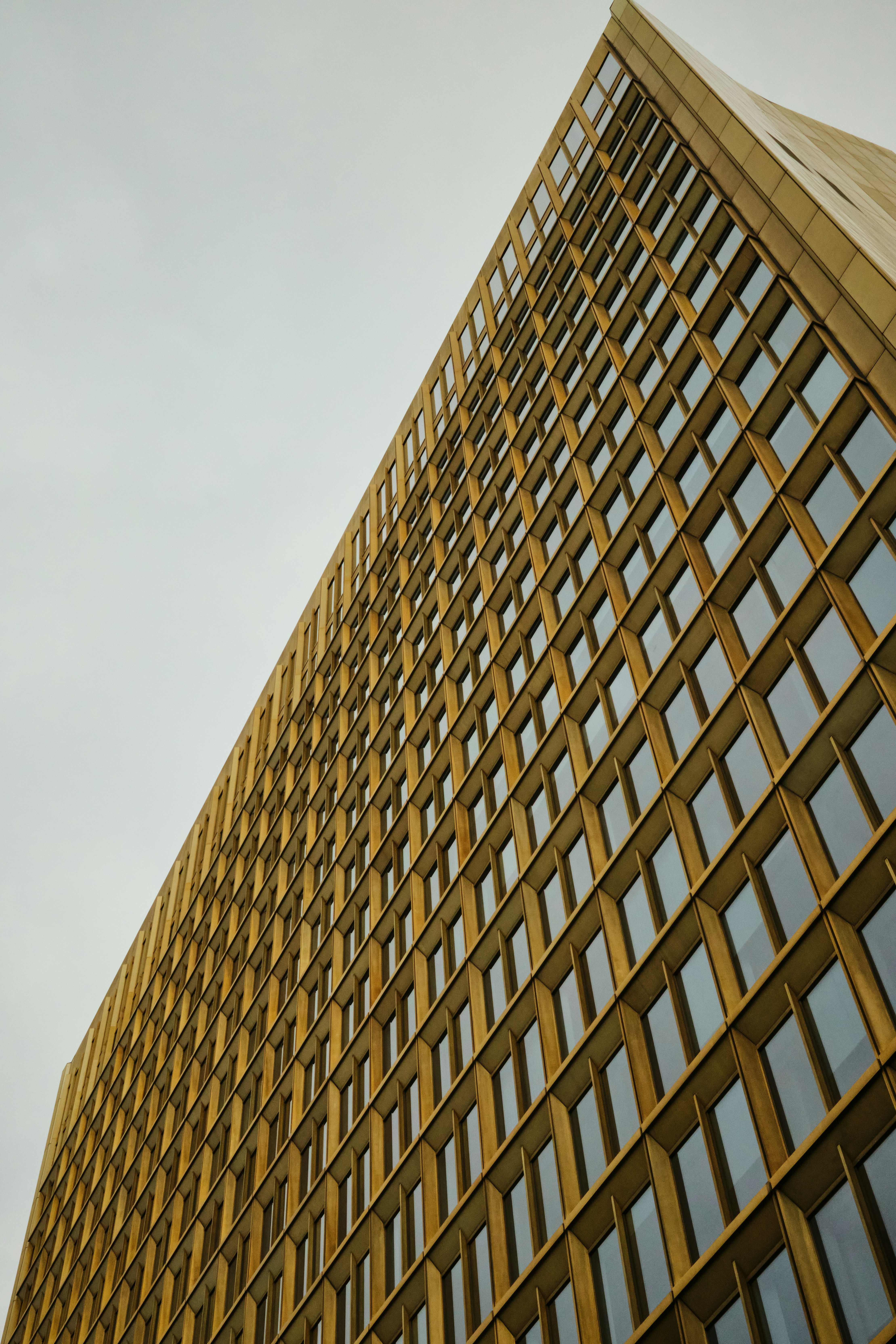 Tilted Grid of Glass and Steel