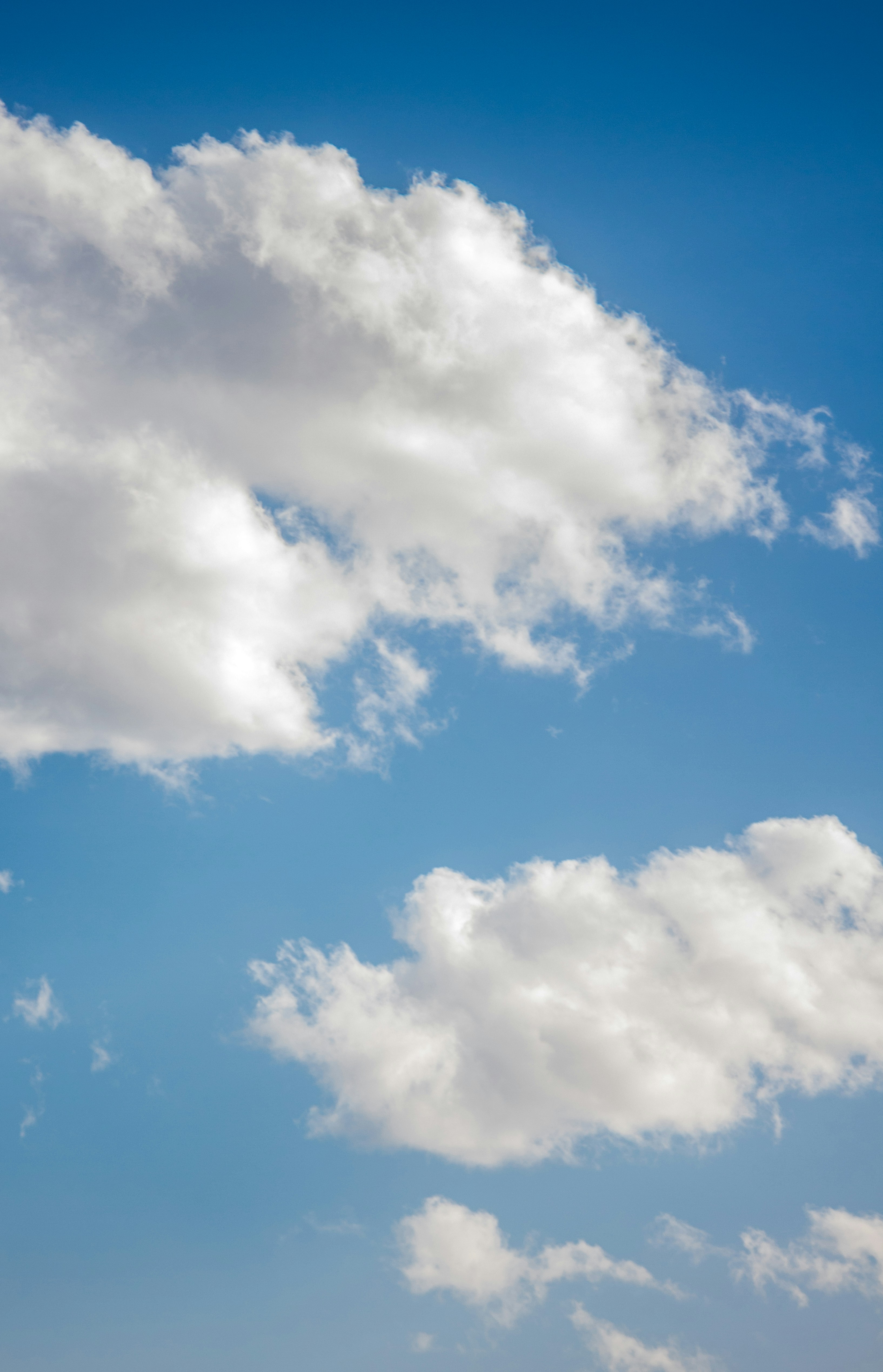 Lone Cloud Fractals Against a Cerulean Canvas