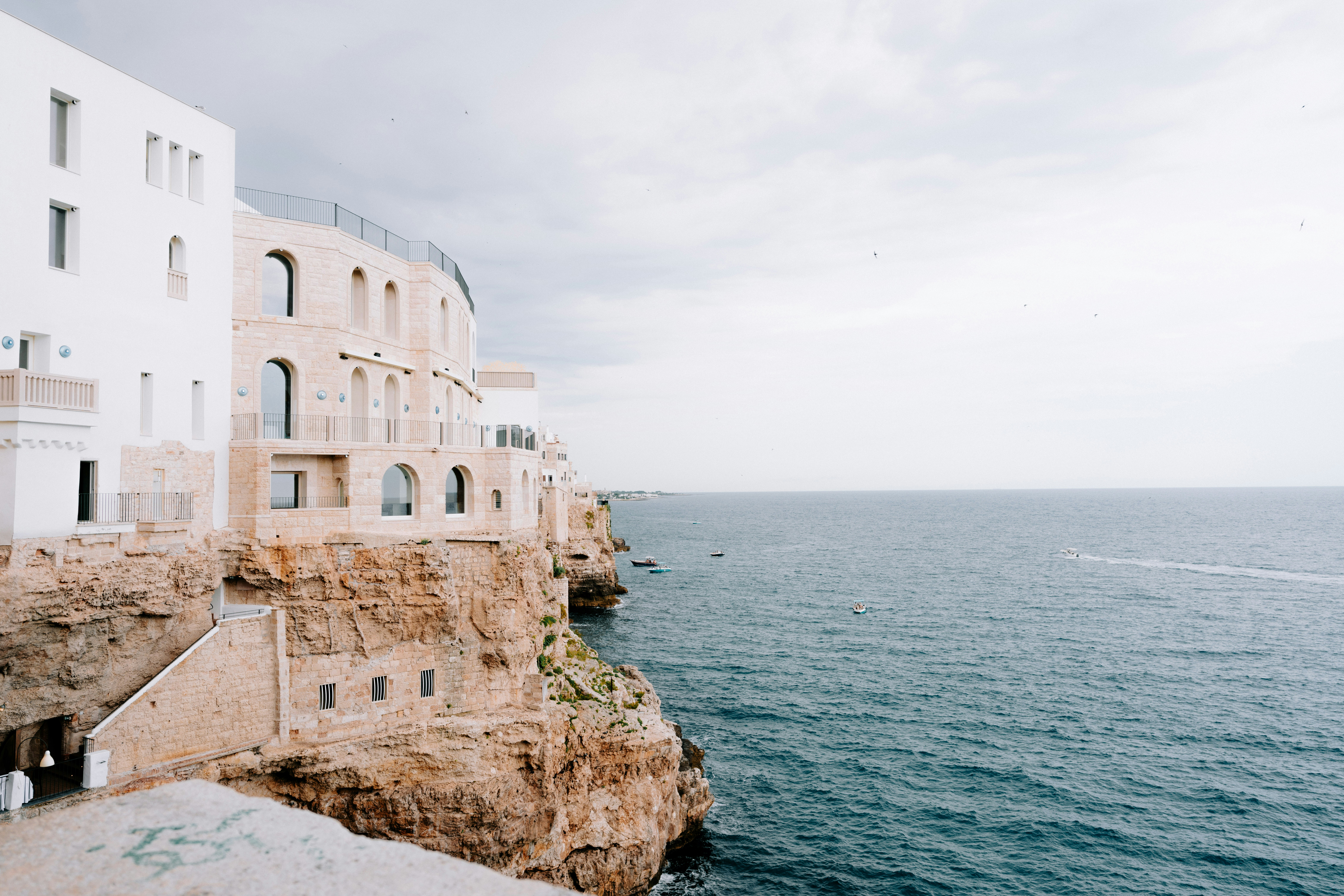 Cliffside Courtyard Overlooking the Mediterranean