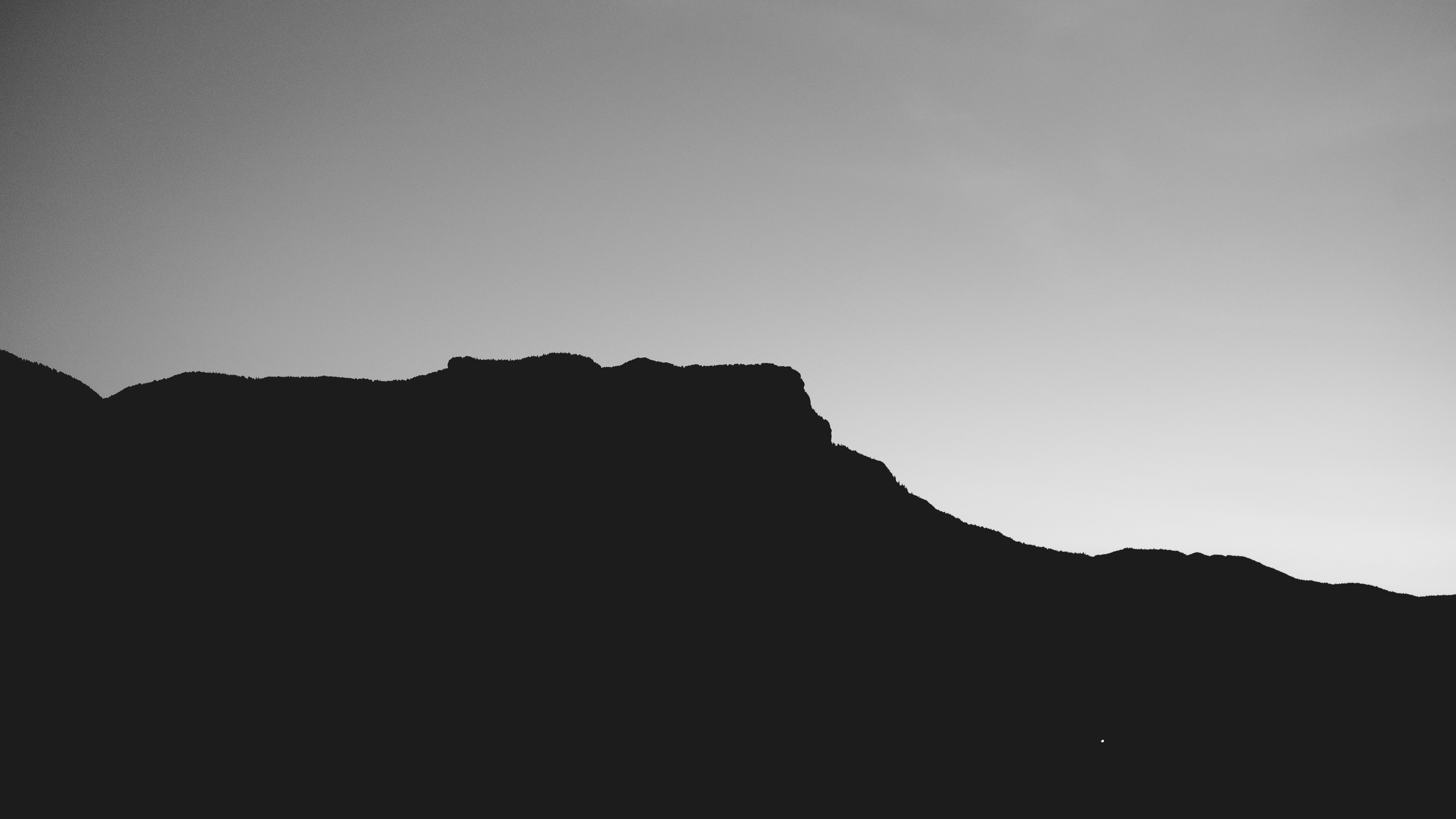 Silhouette on the Ridge at Dusk