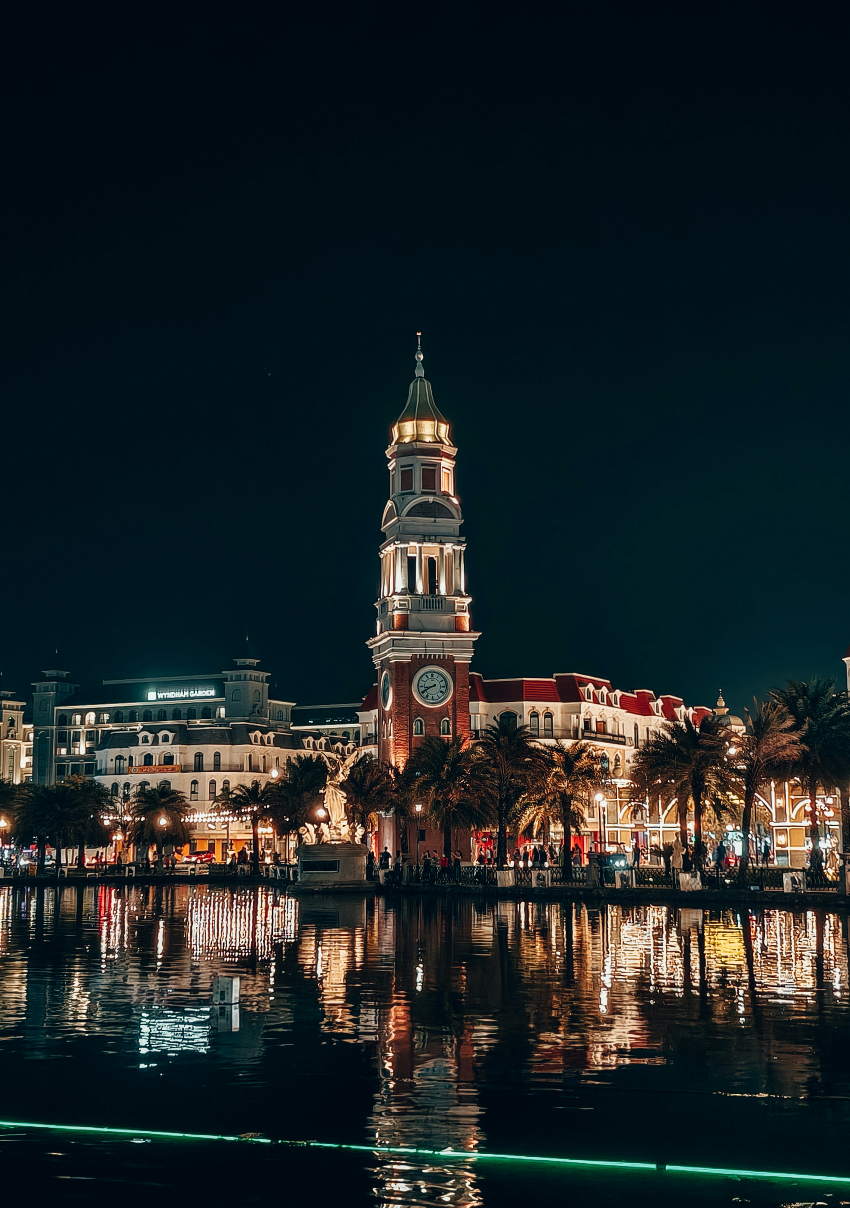 Clocktower at Marina Reflections