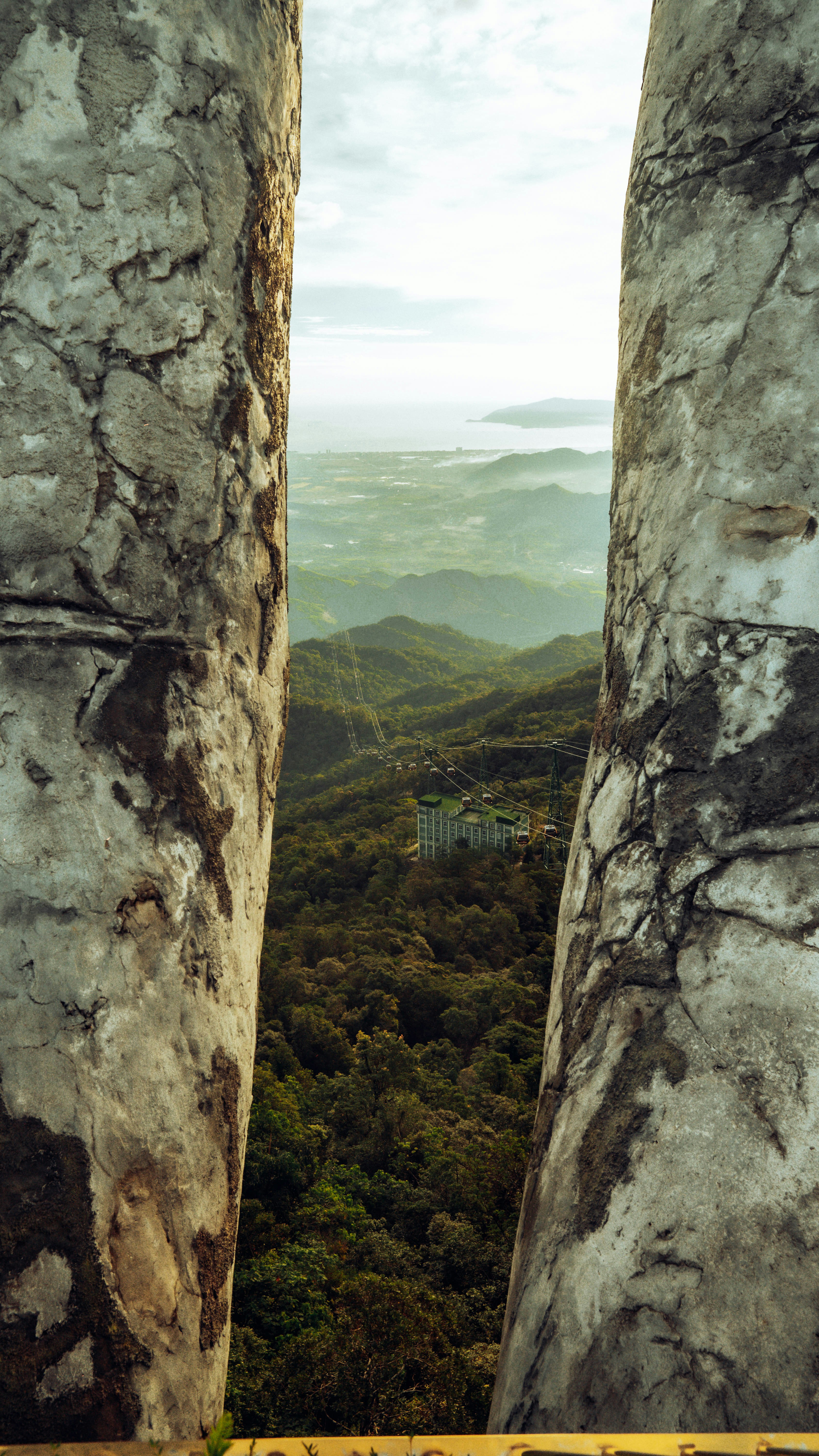 Between Granite Gaps: A View Through Narrow Canyon Wheels of Landscape