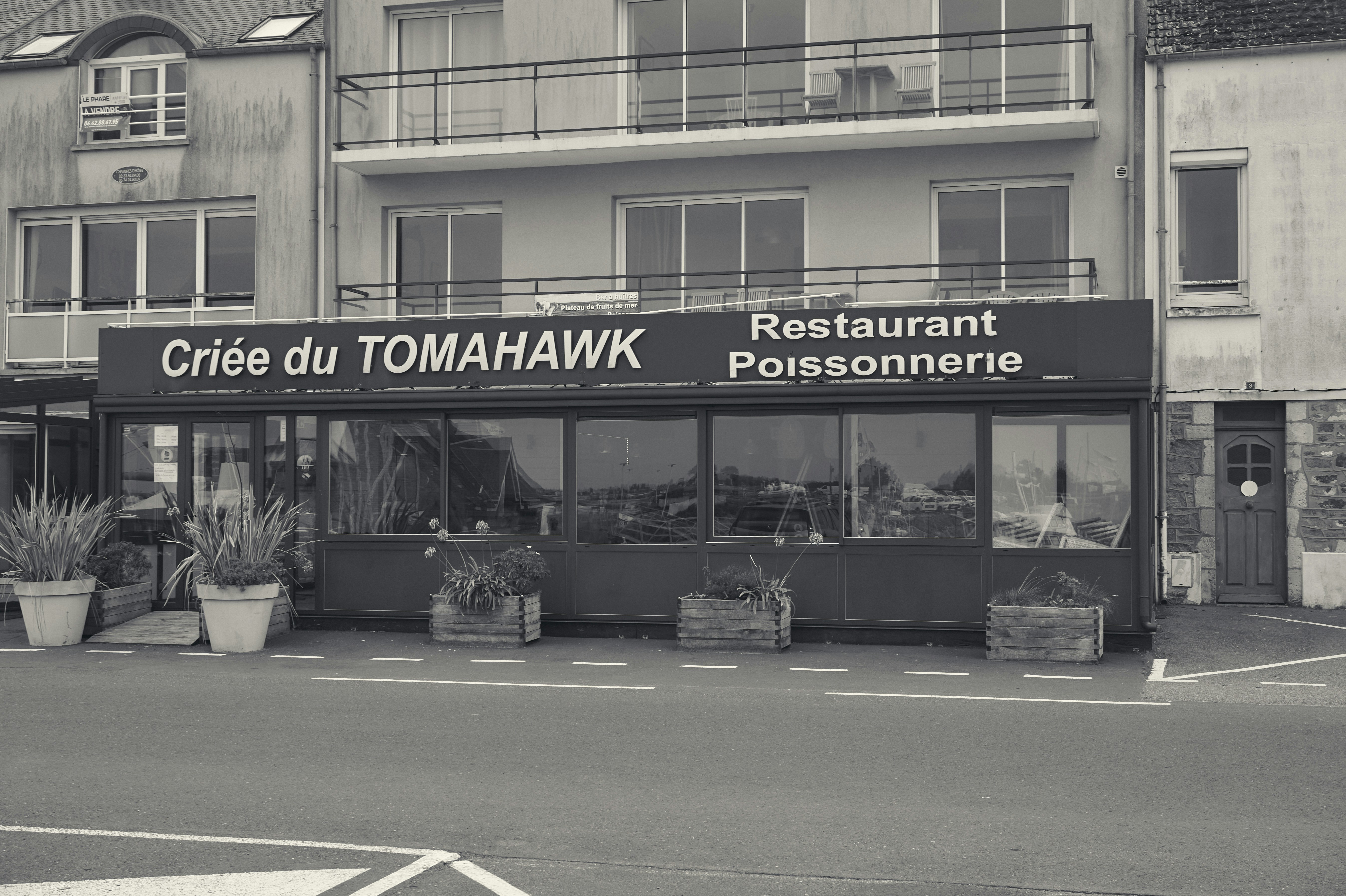 Café Facade on a Quiet Street