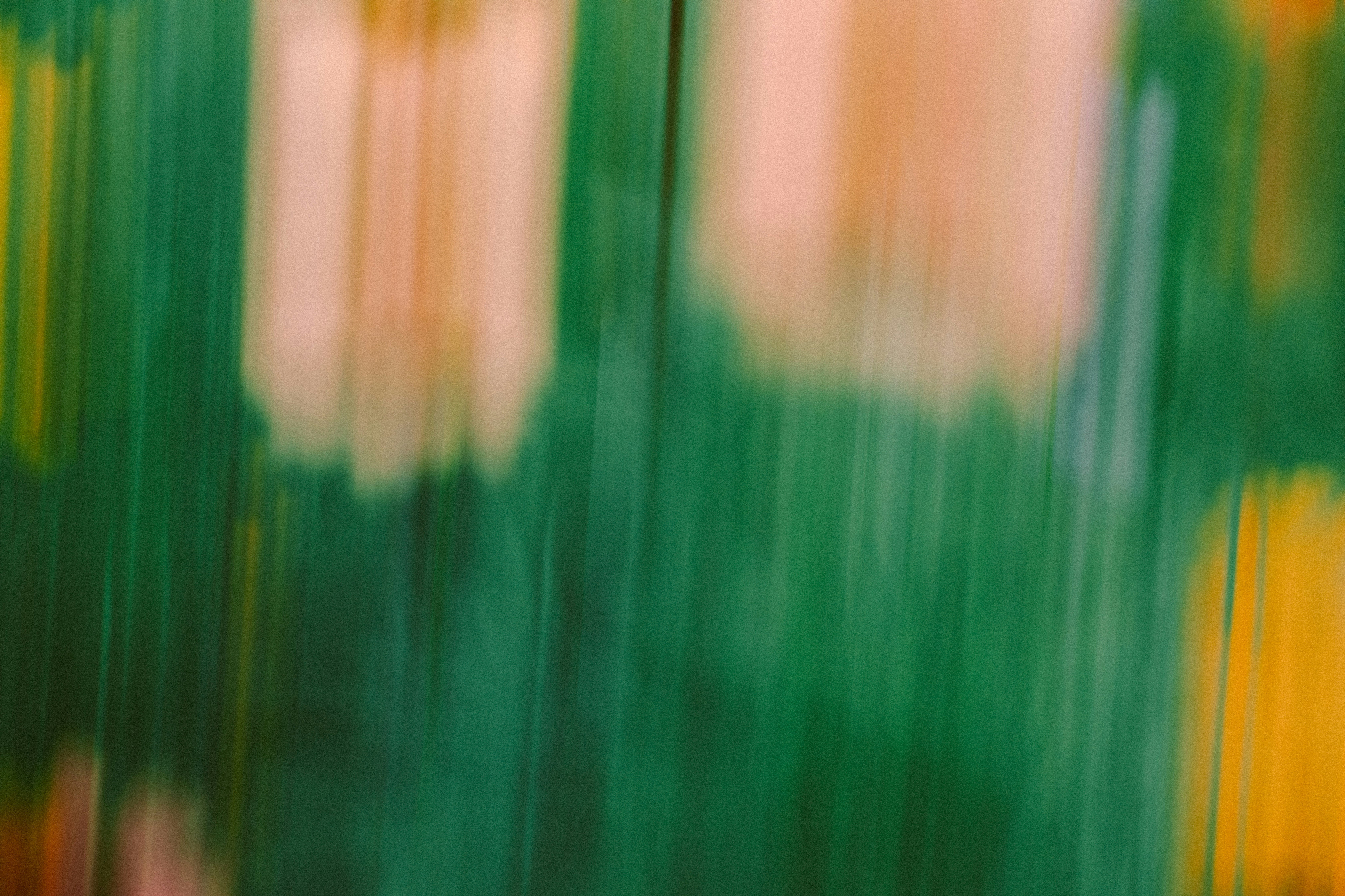 Blurred Green Veil: Abstract Streaks of Color and Light