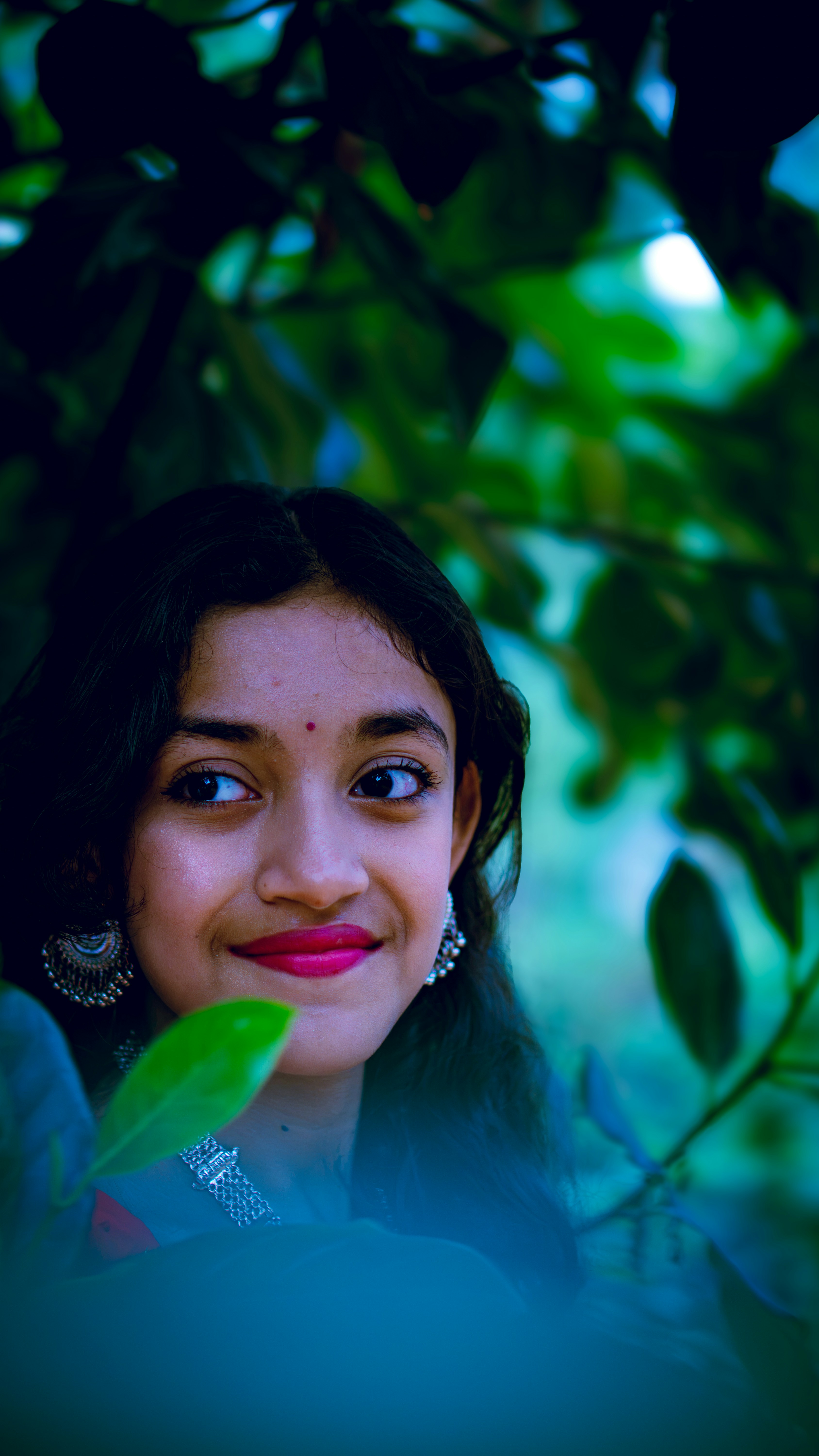 Smiling in the Green Veil
