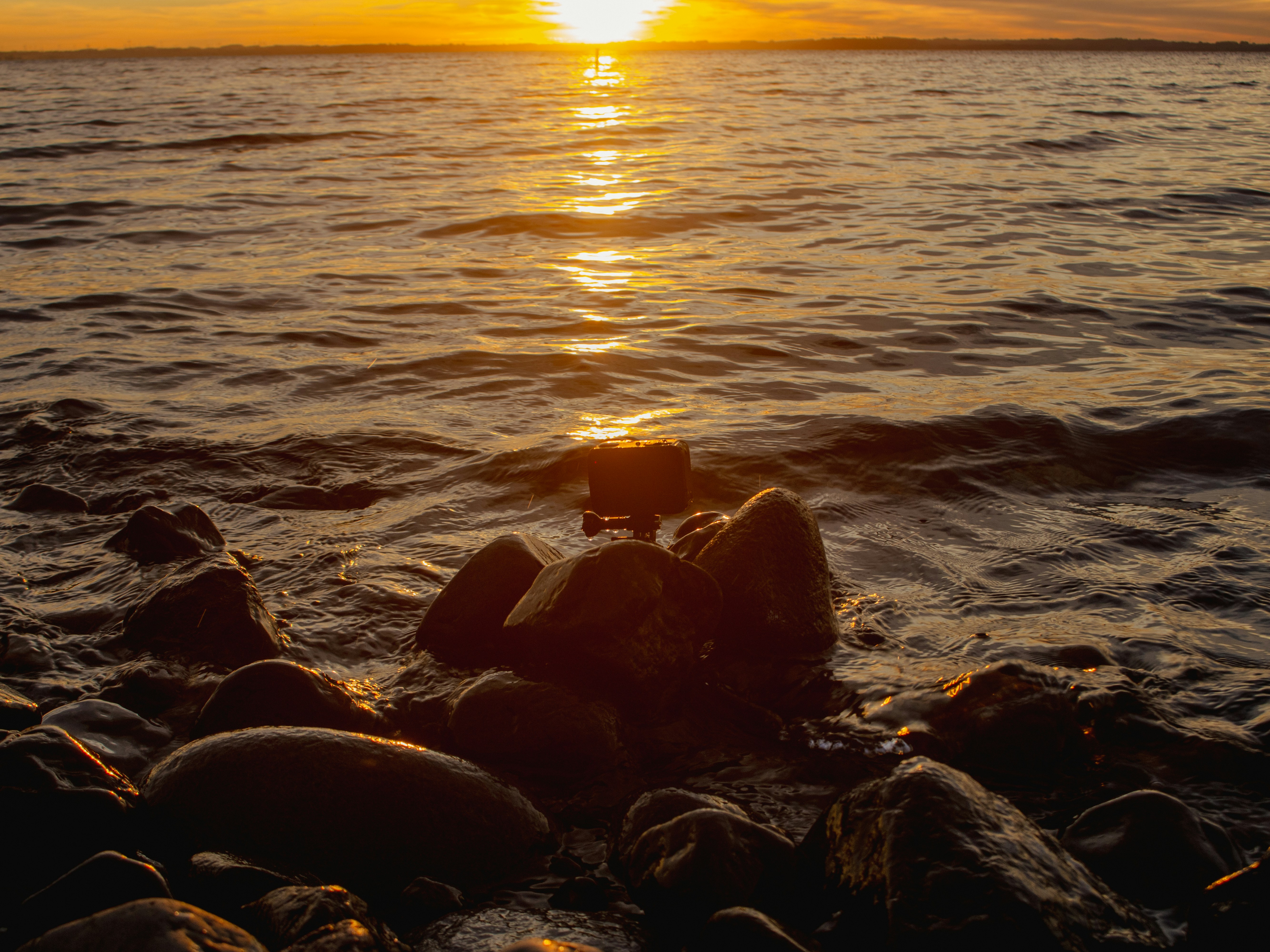 Rugged Rocks and Silence at Sunset