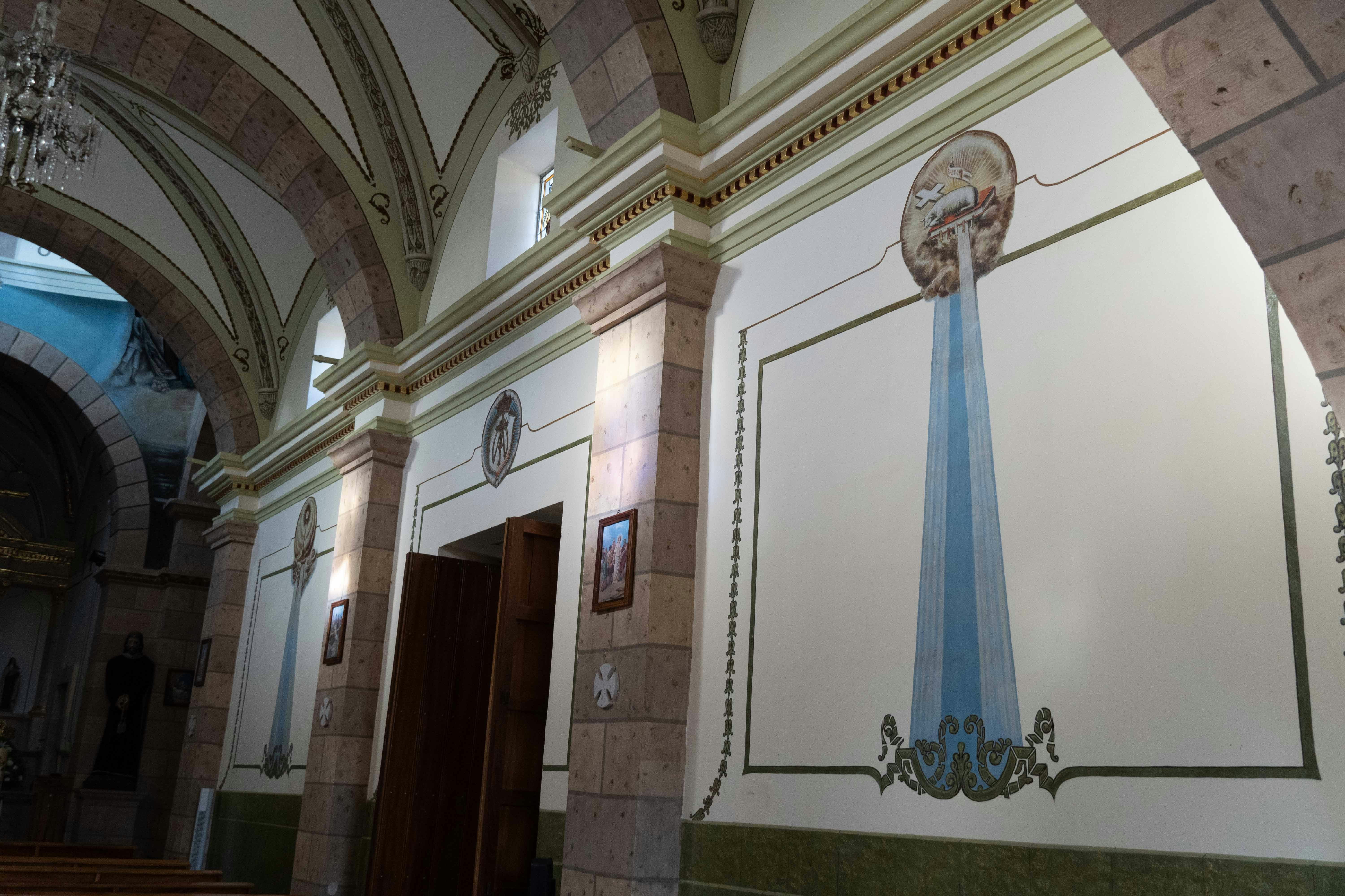 Blue Beacon in a Marble Archway