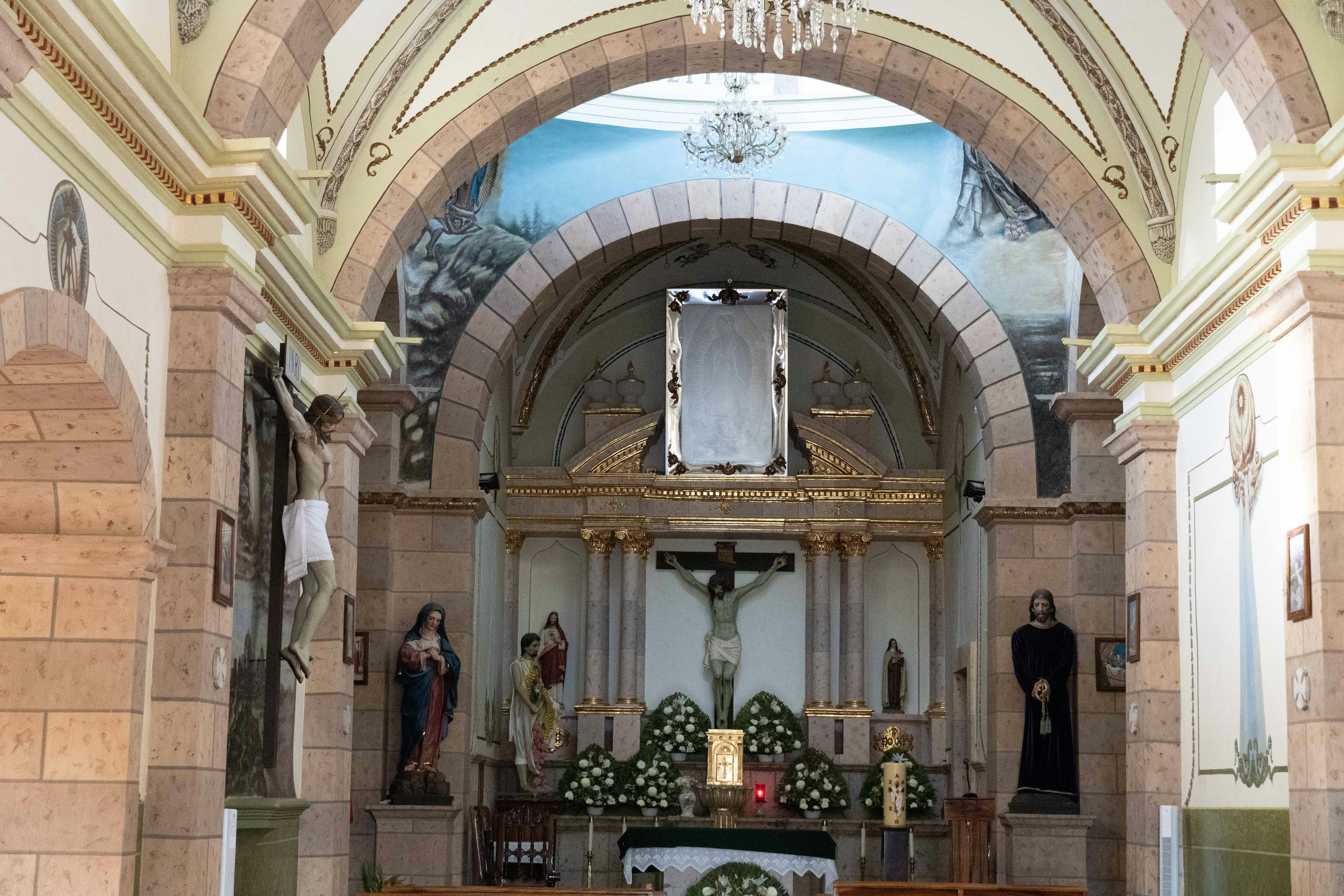 Cruciform Shrine: Central Altar Framed by Sculpted Archways