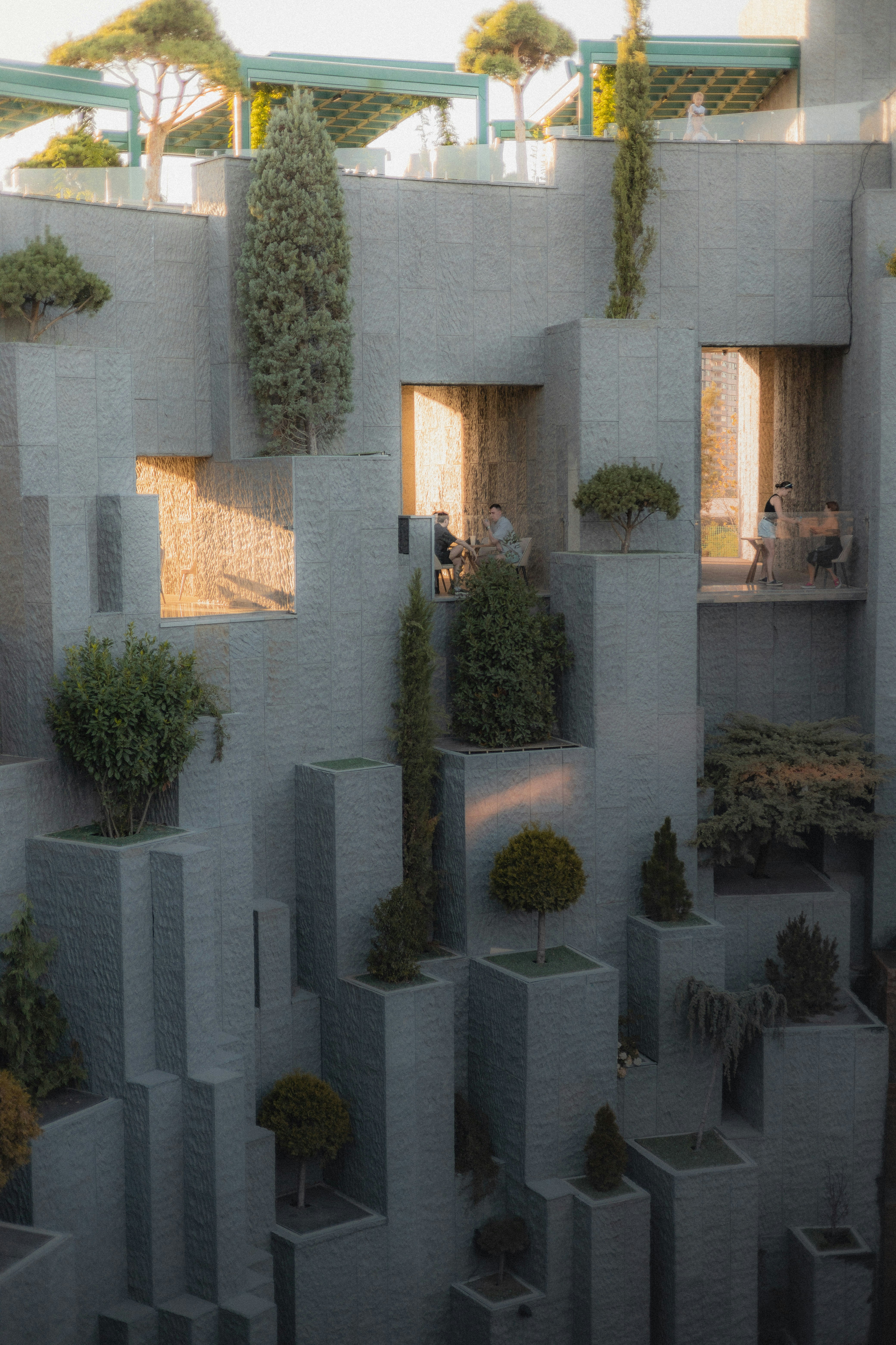 Terraced Greenery Rising: Urban Oasis In Concrete Steps