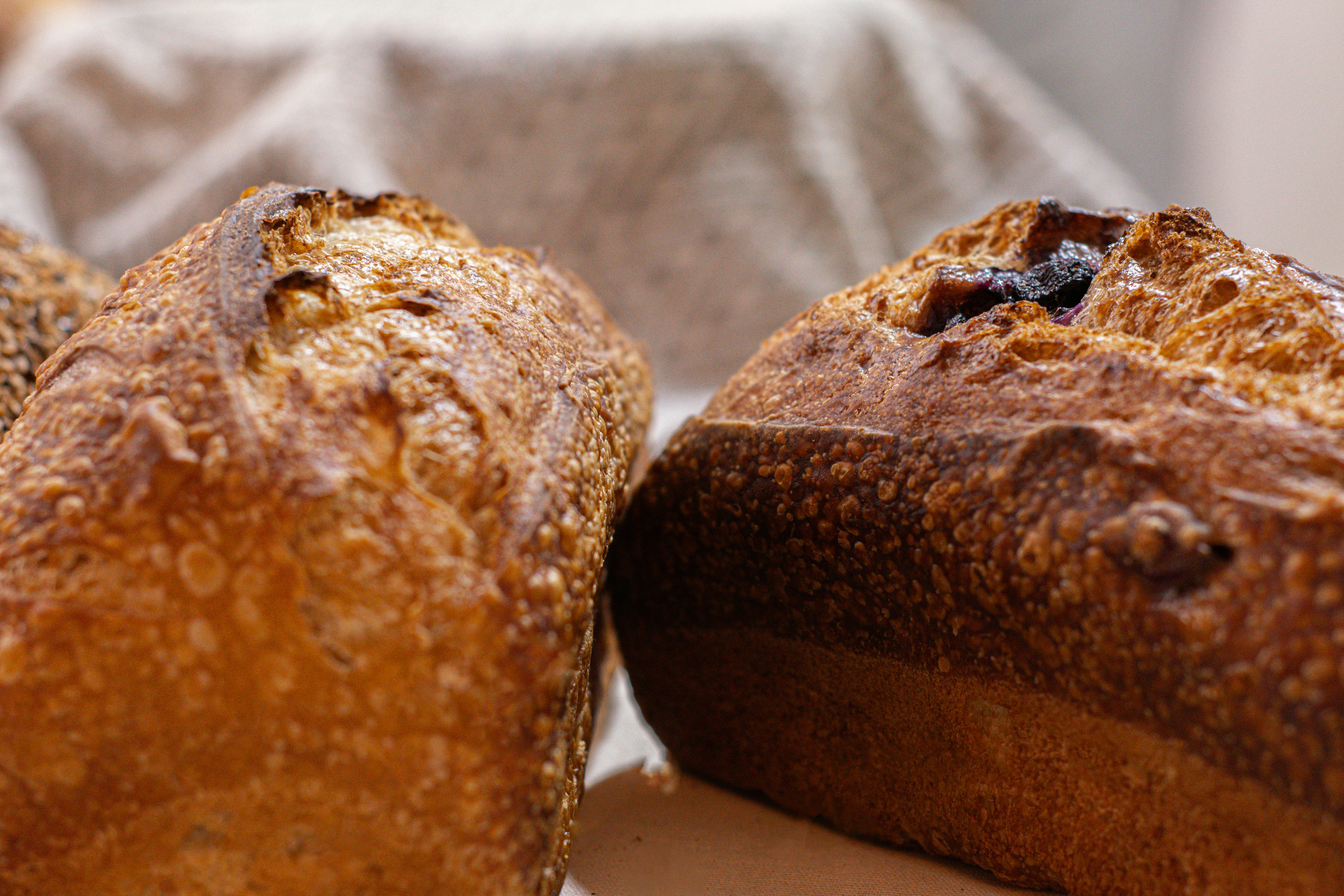 Crusty Duo: Close-Quarters Portrait of Rustic Baguettes