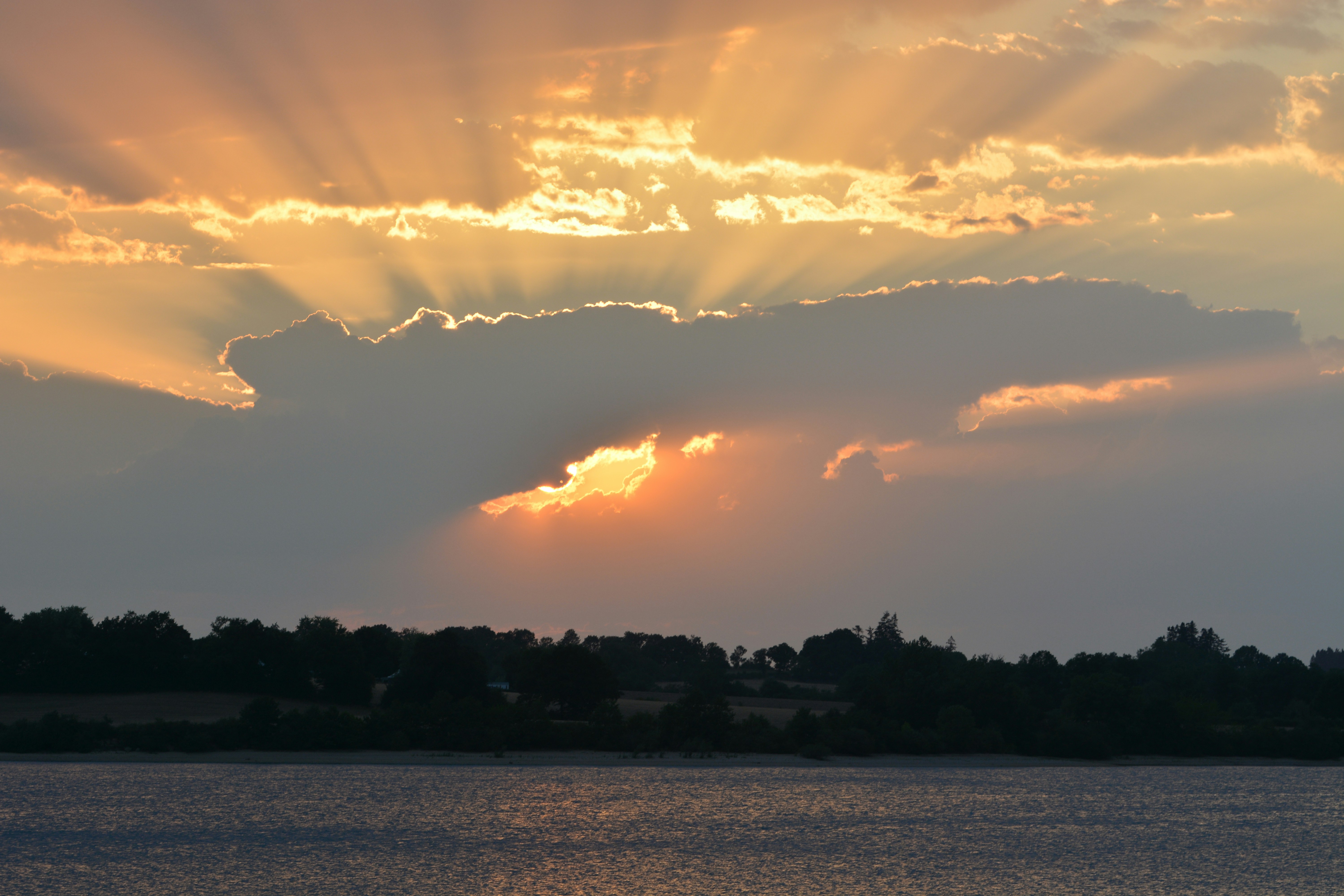 Sunset Openness Over the Riverbank