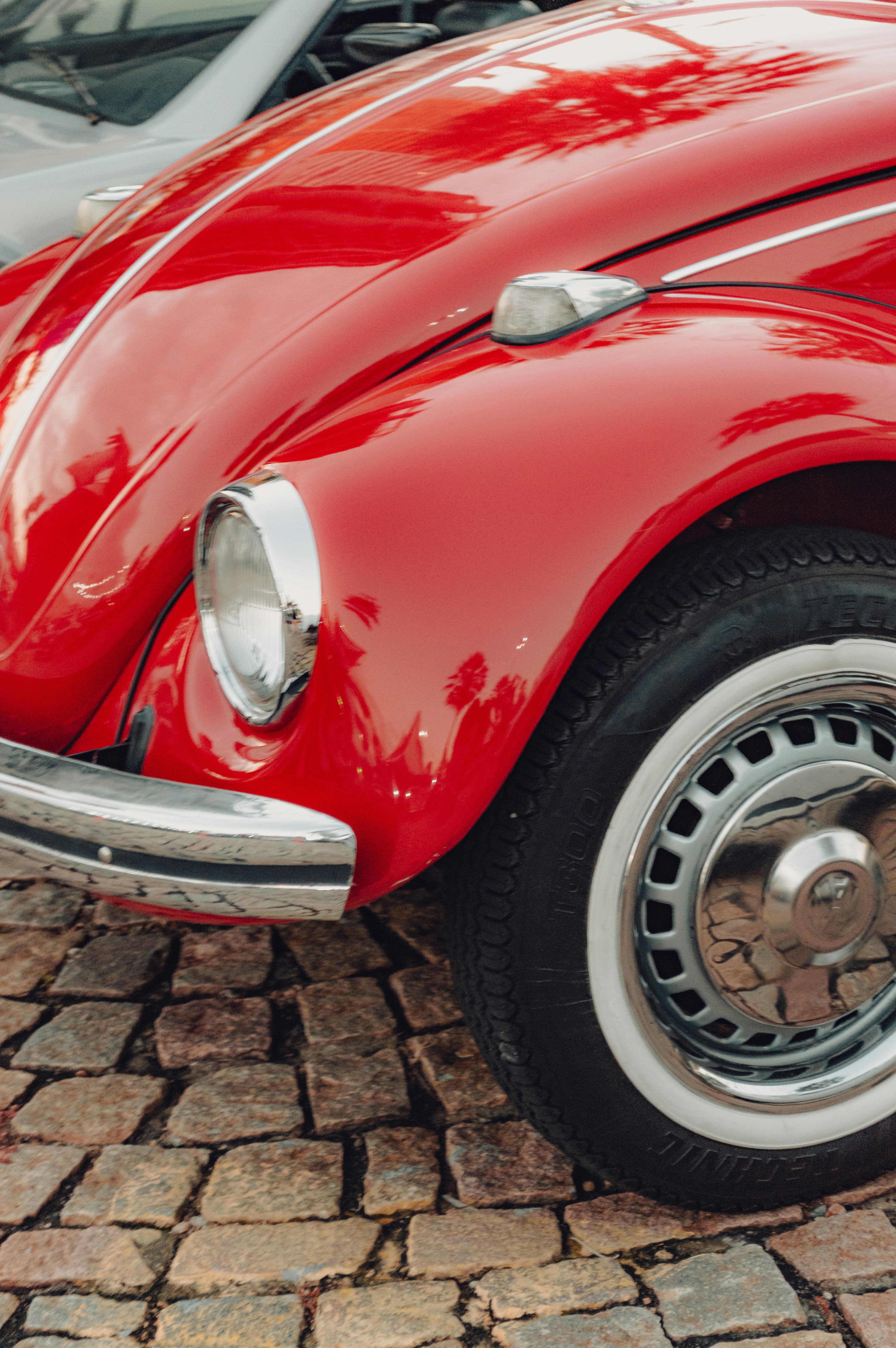 Red Vintage Curves: The Whimsy of a Classic Beetle