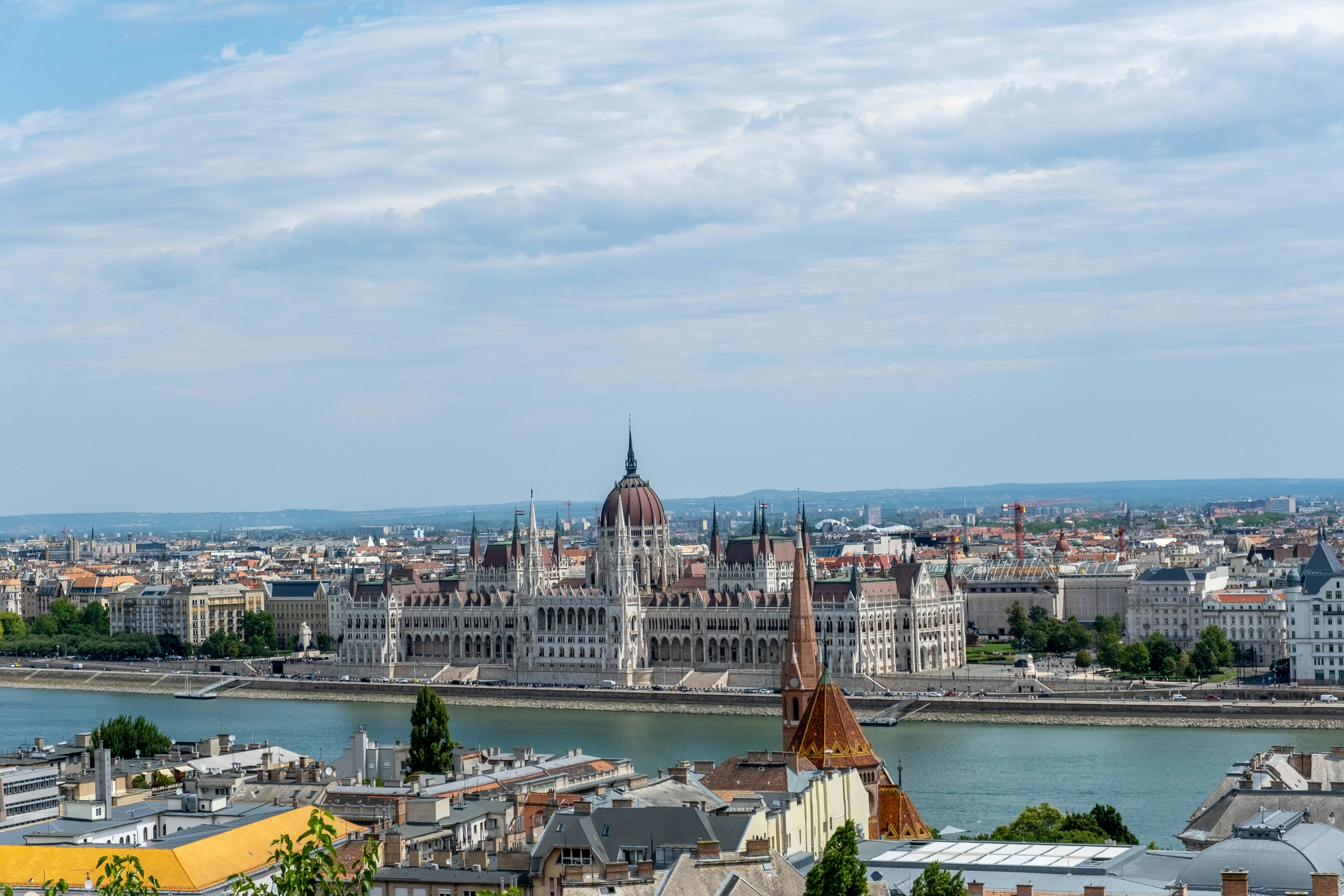 Hungarian Parliament Rising Over the Danube: A Panoramic Budapest Moment