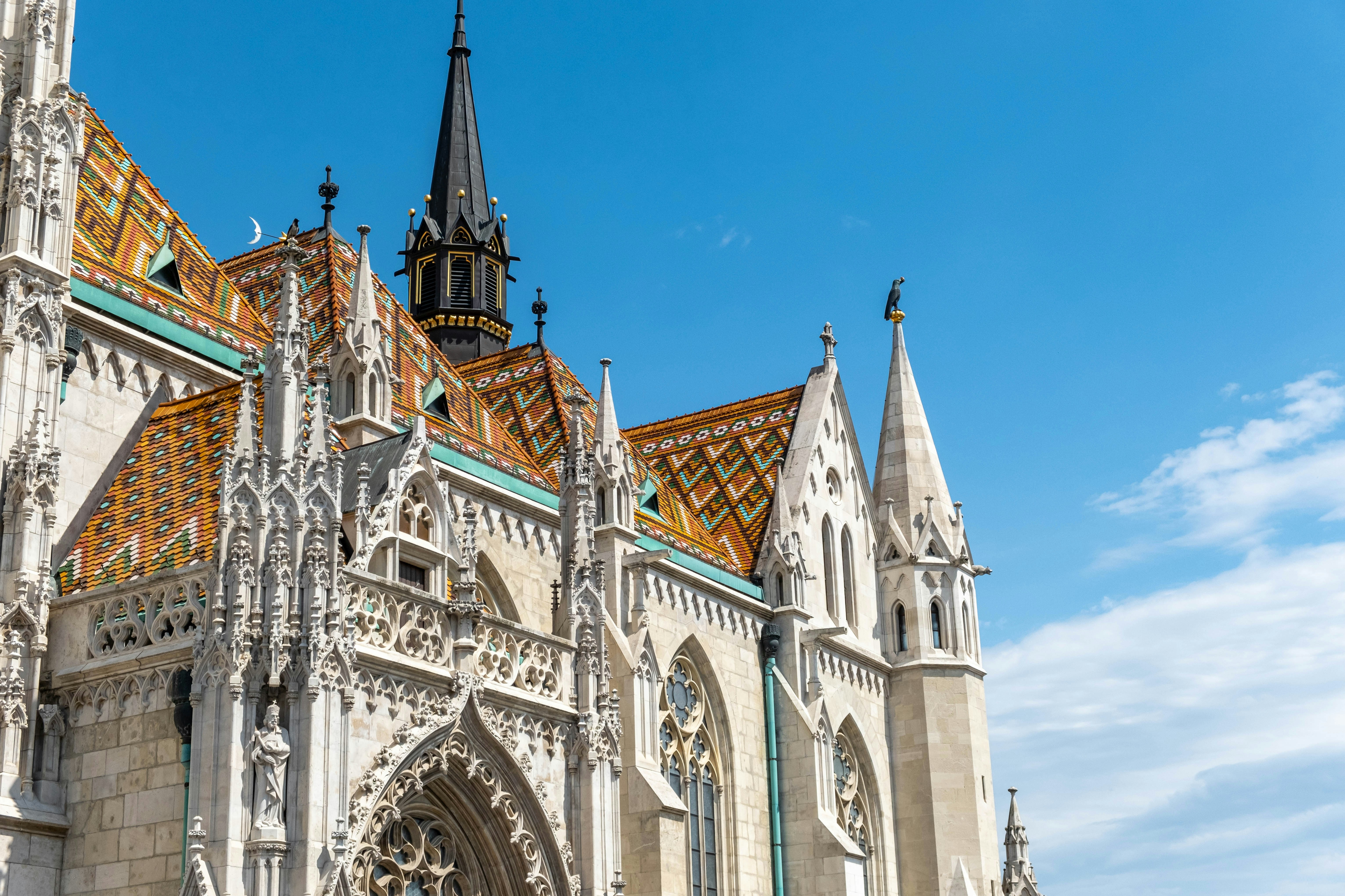 Gothic Cathedral Facade Under a Clear Blue Sky