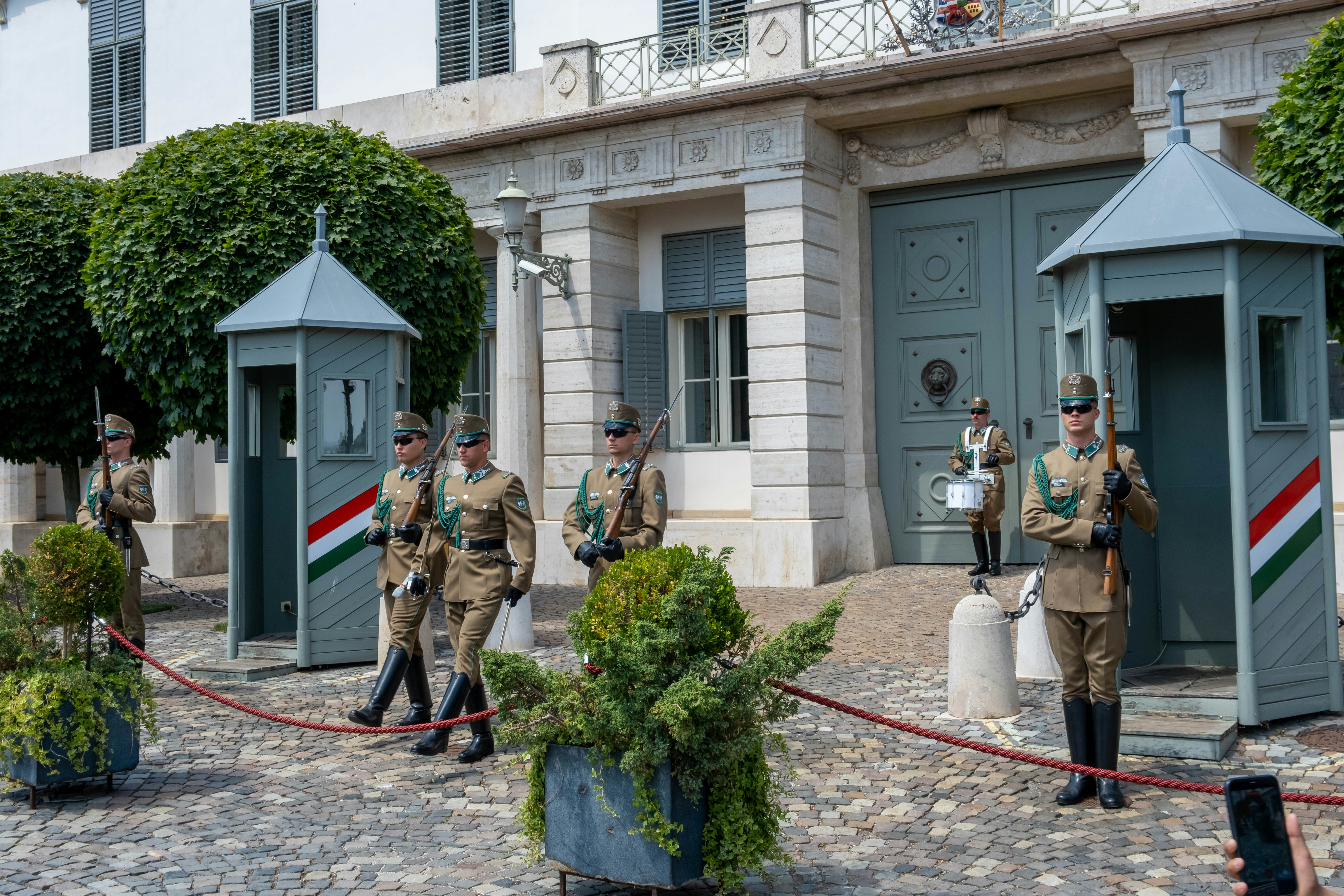 Guarded Entrance: Swiss Guards at the Palace Gate